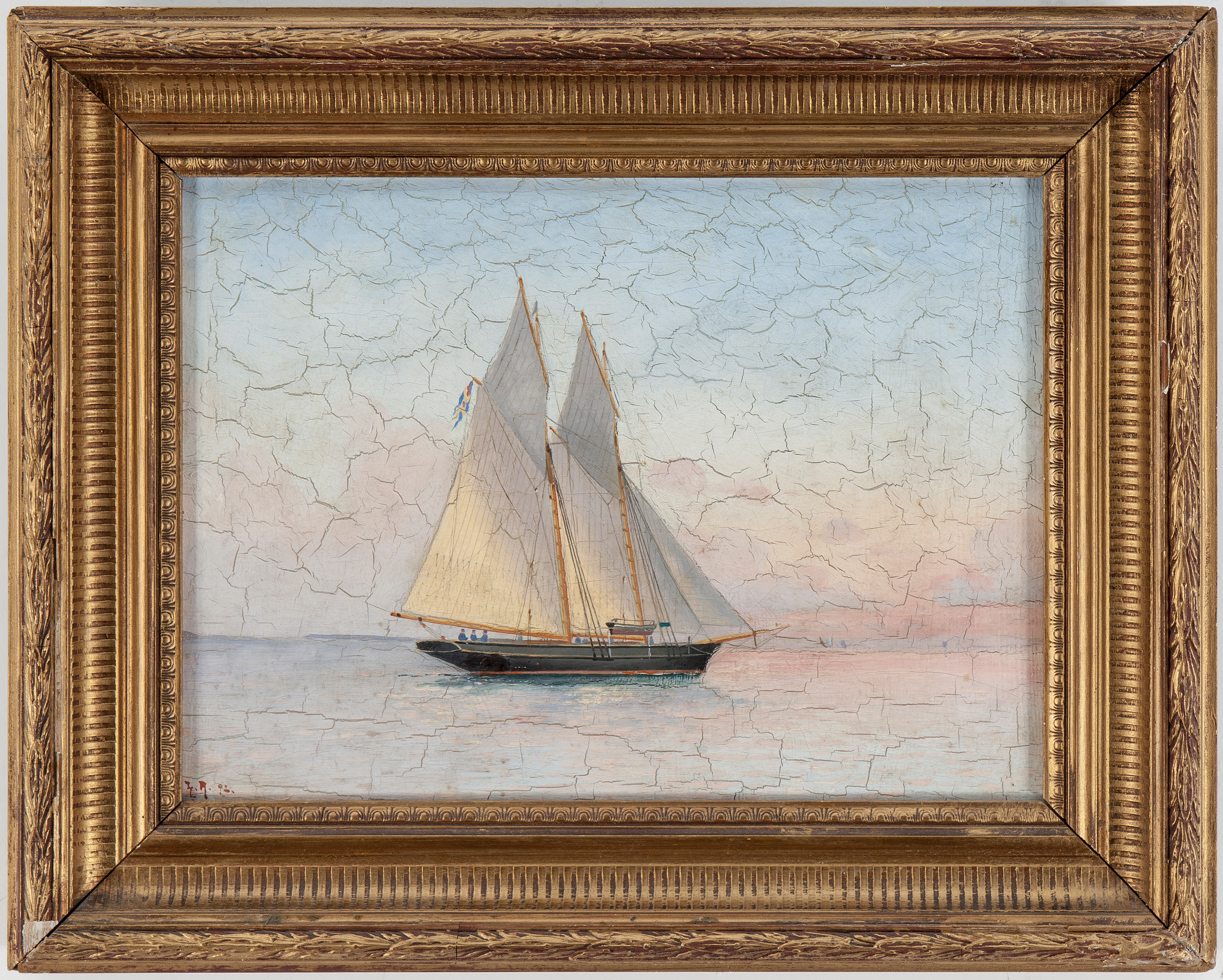 LUDVIG RICHARDE, oil painting on canvas. Signed L.R. and dated 92 ...