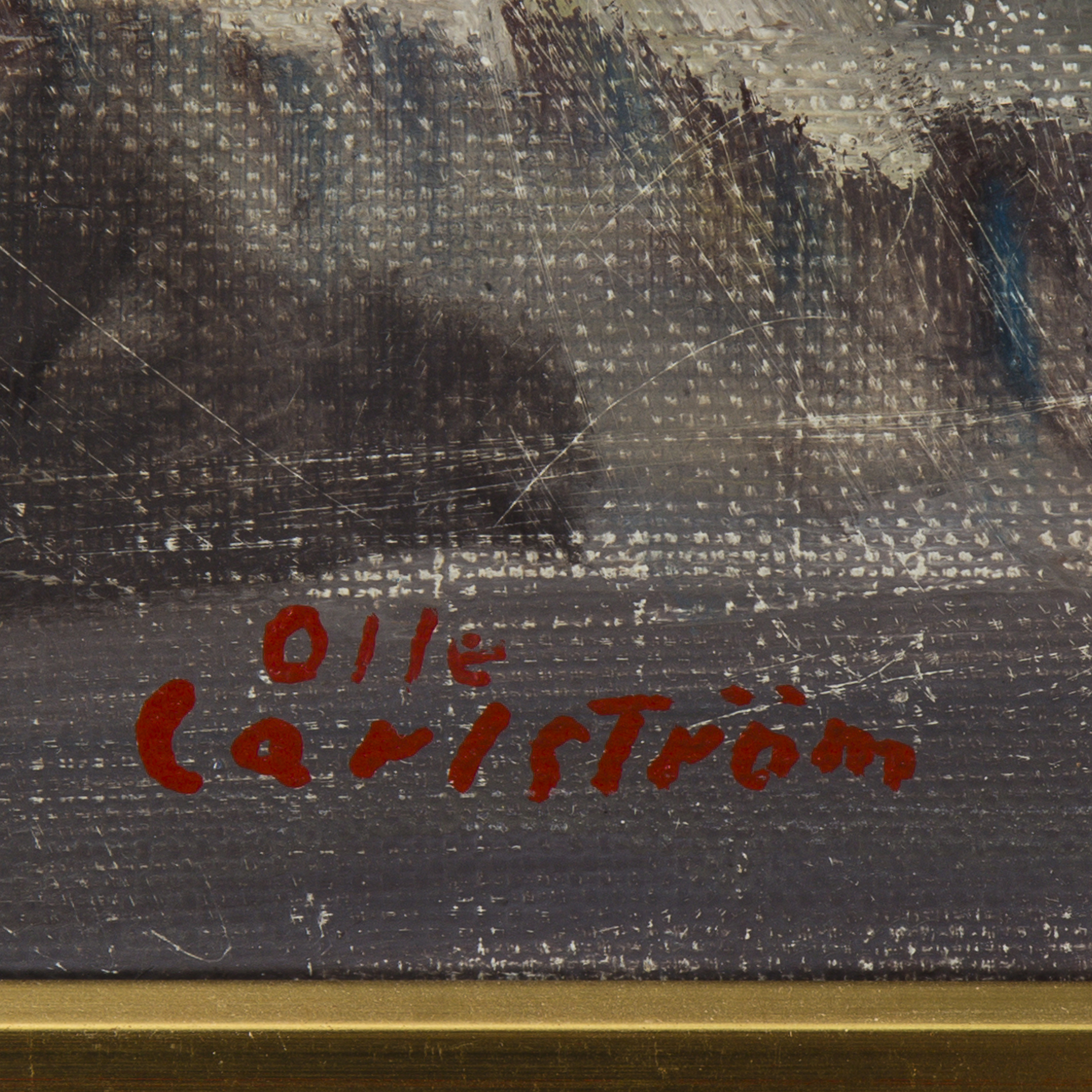 OLLE CARLSTRÖM, Oil on canvas, signed. - Bukowskis