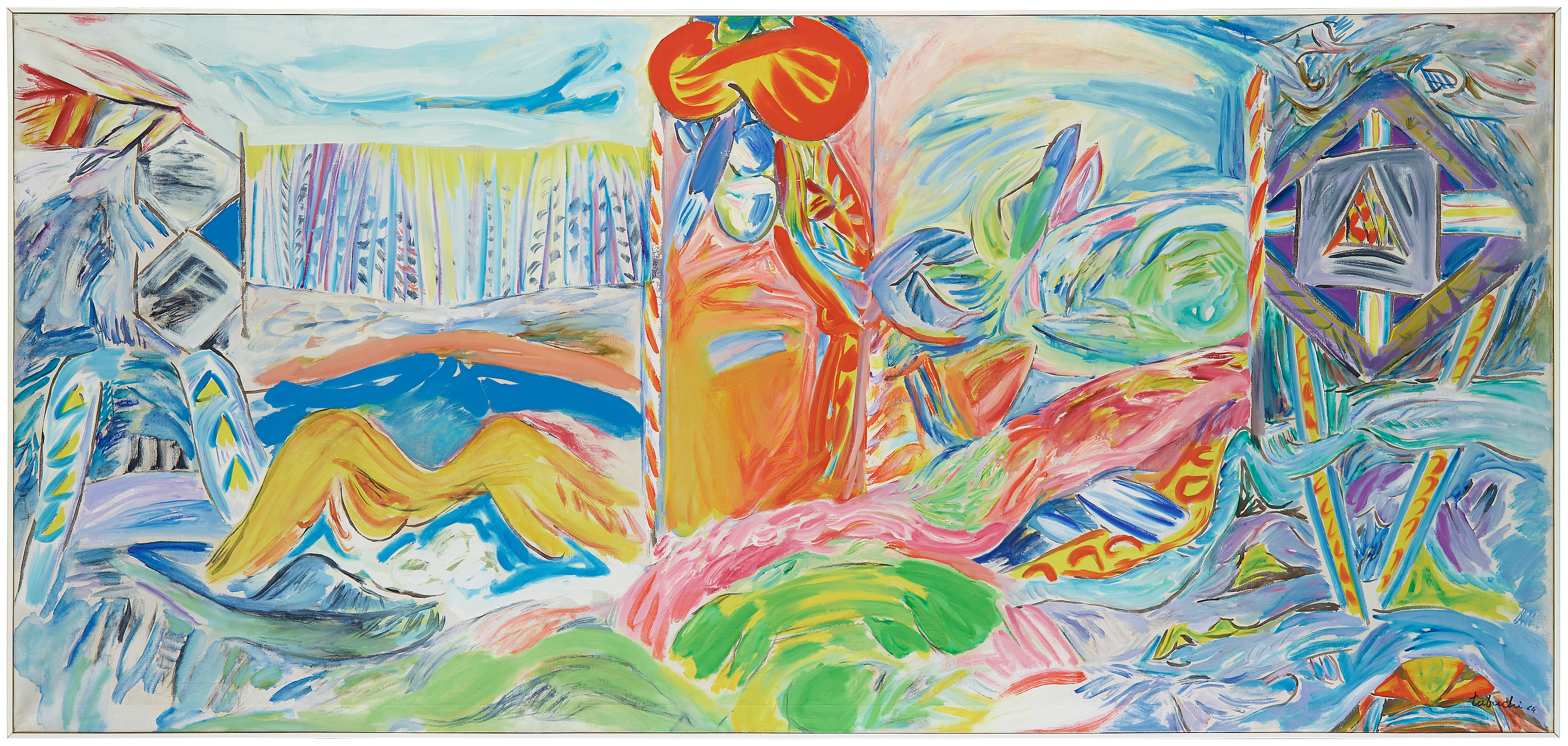 YASSE TABUCHI, oil on canvas signed Yasse Tabuchi and dated 1964. - Bukowskis