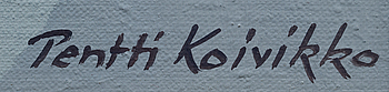 PENTTI KOIVIKKO, oil on canvas, signed. - Bukowskis