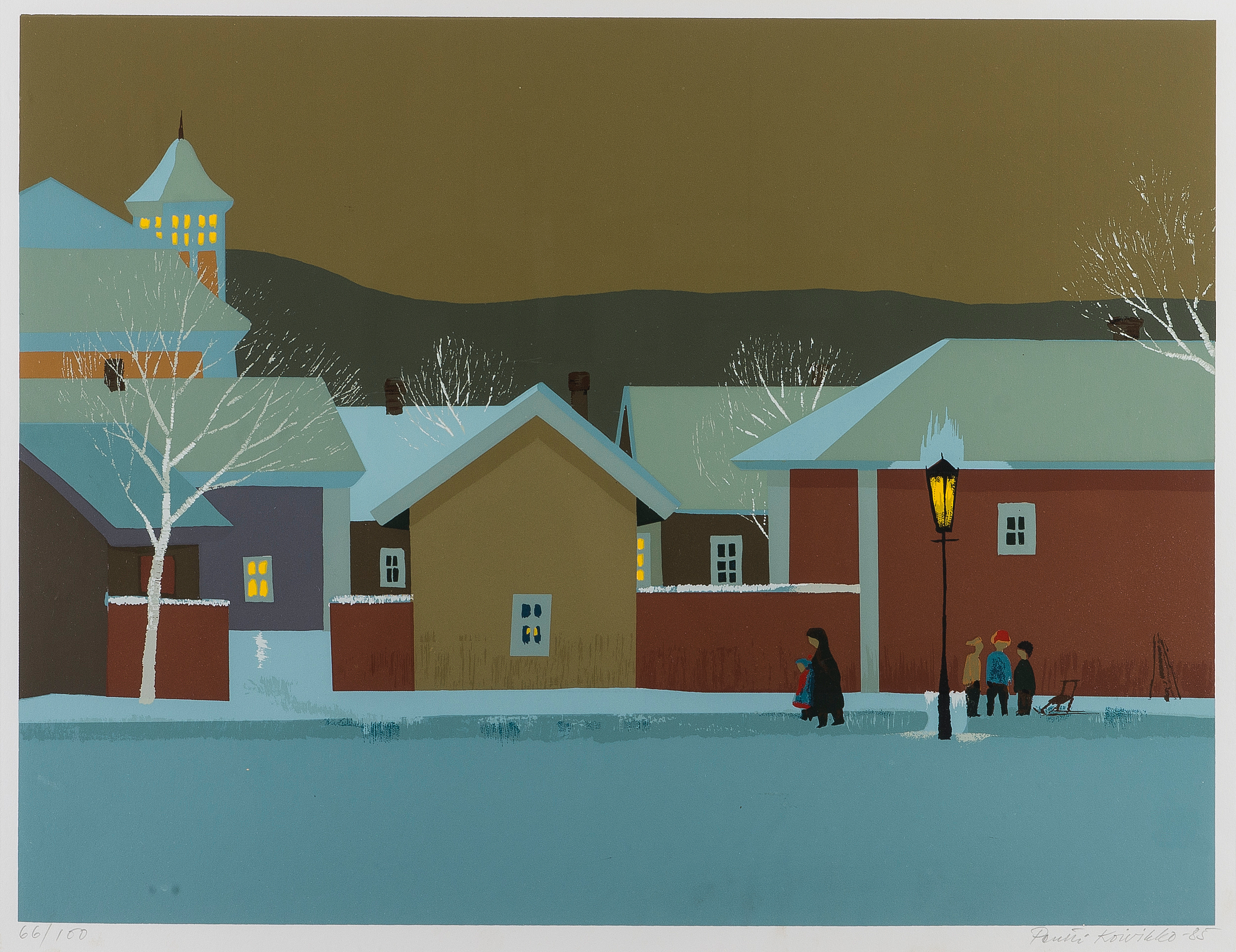 PENTTI KOIVIKKO, serigraphy, signed and dated -85, numbered 66/100 ...