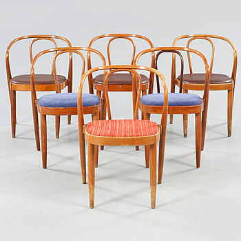JACK RÄNGE, 6 stolar, "Rotunda Nr 898", Gemla, 1950-tal. - Bukowskis