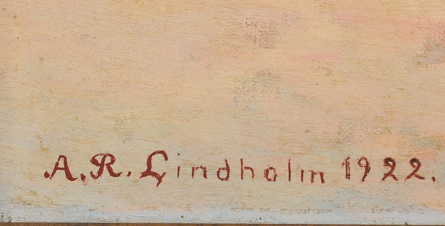 AXEL REINHOLD LINDHOLM, olja på duk. Signerad och daterad 1922. - Bukowskis
