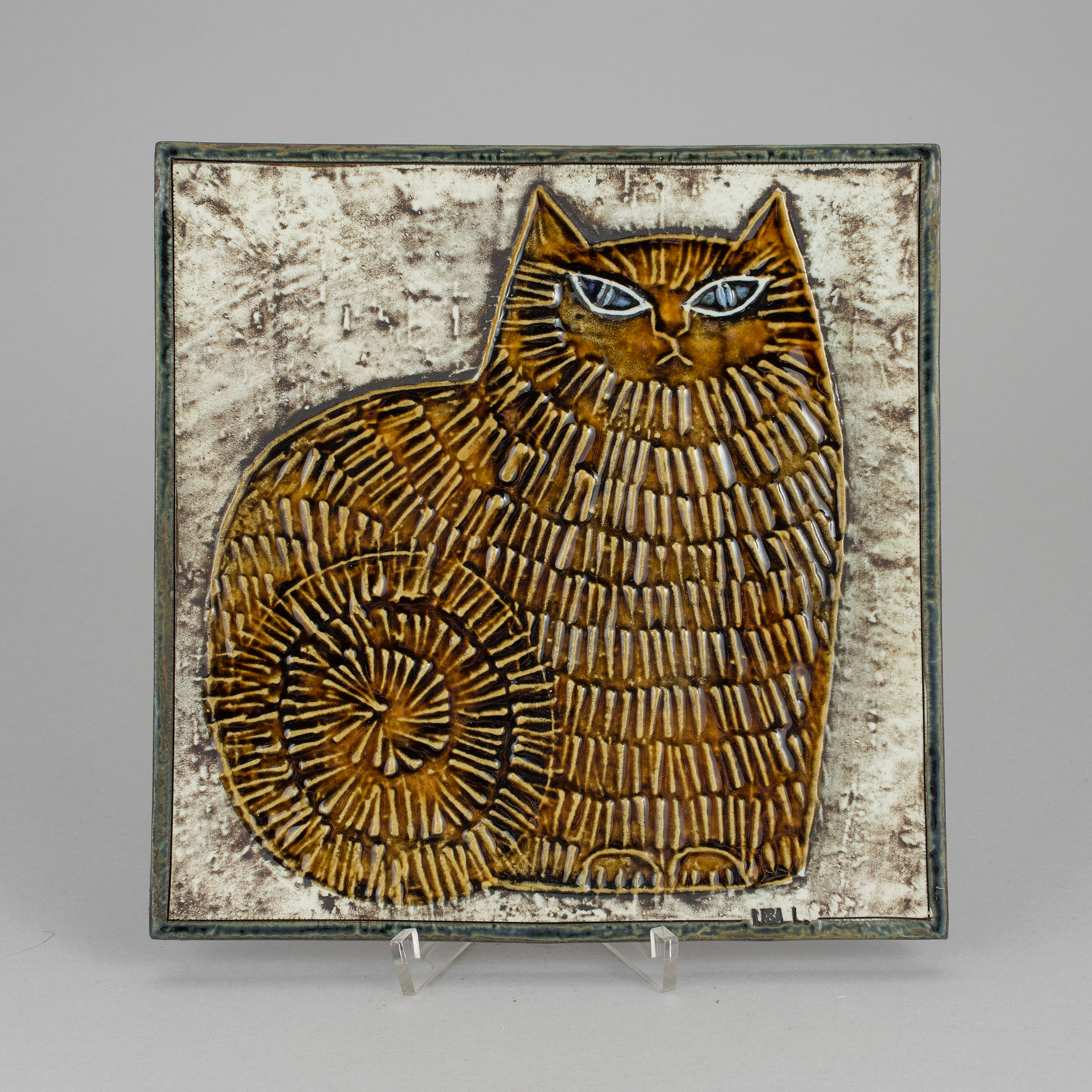 LISA LARSON, väggplatta, Gustavsberg, stengods. Ur serien "Unik ...