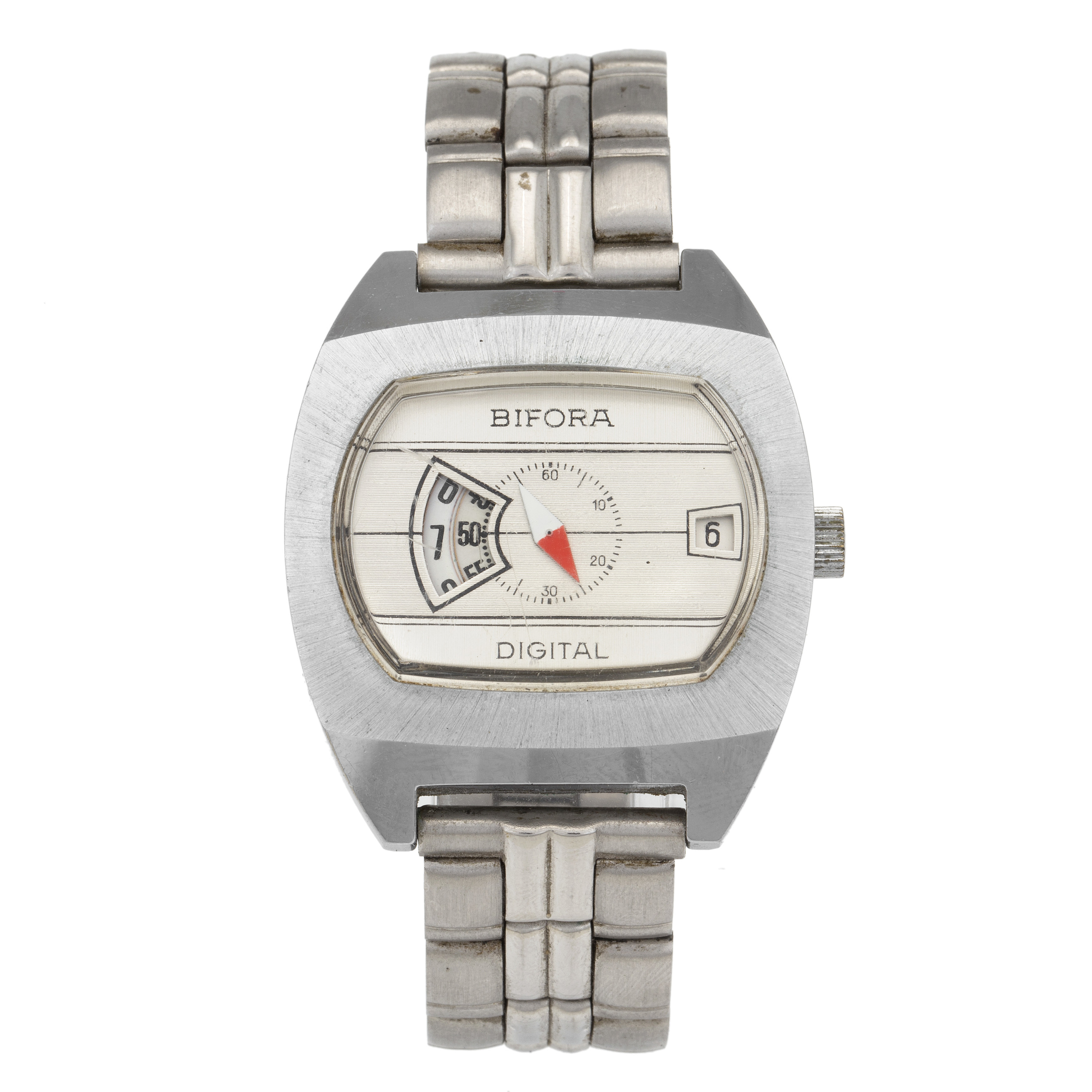 BIFORA, Digital, wristwatch, 35,5 x 34 (41) mm, - Bukowskis