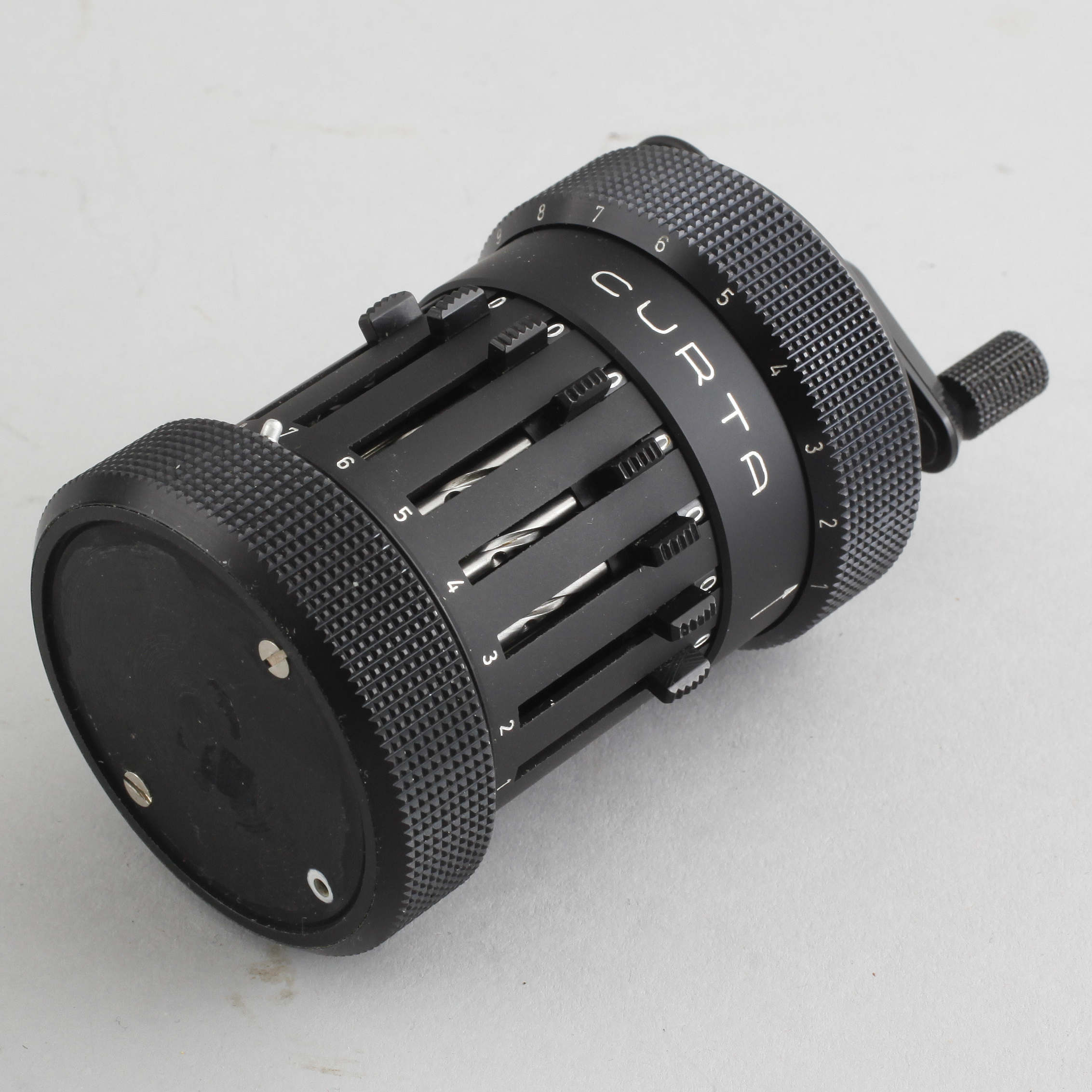 A calculator by Curta, Curt Herzstark, Contina AG Mauren, Liechtenstein ...