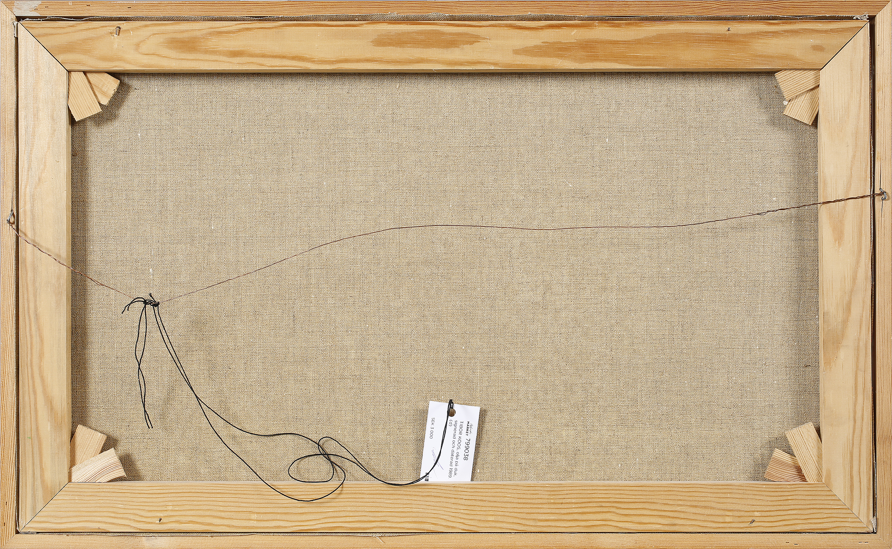 TIBOR KOOS, oil on canvas, signed and dated 1989. - Bukowskis