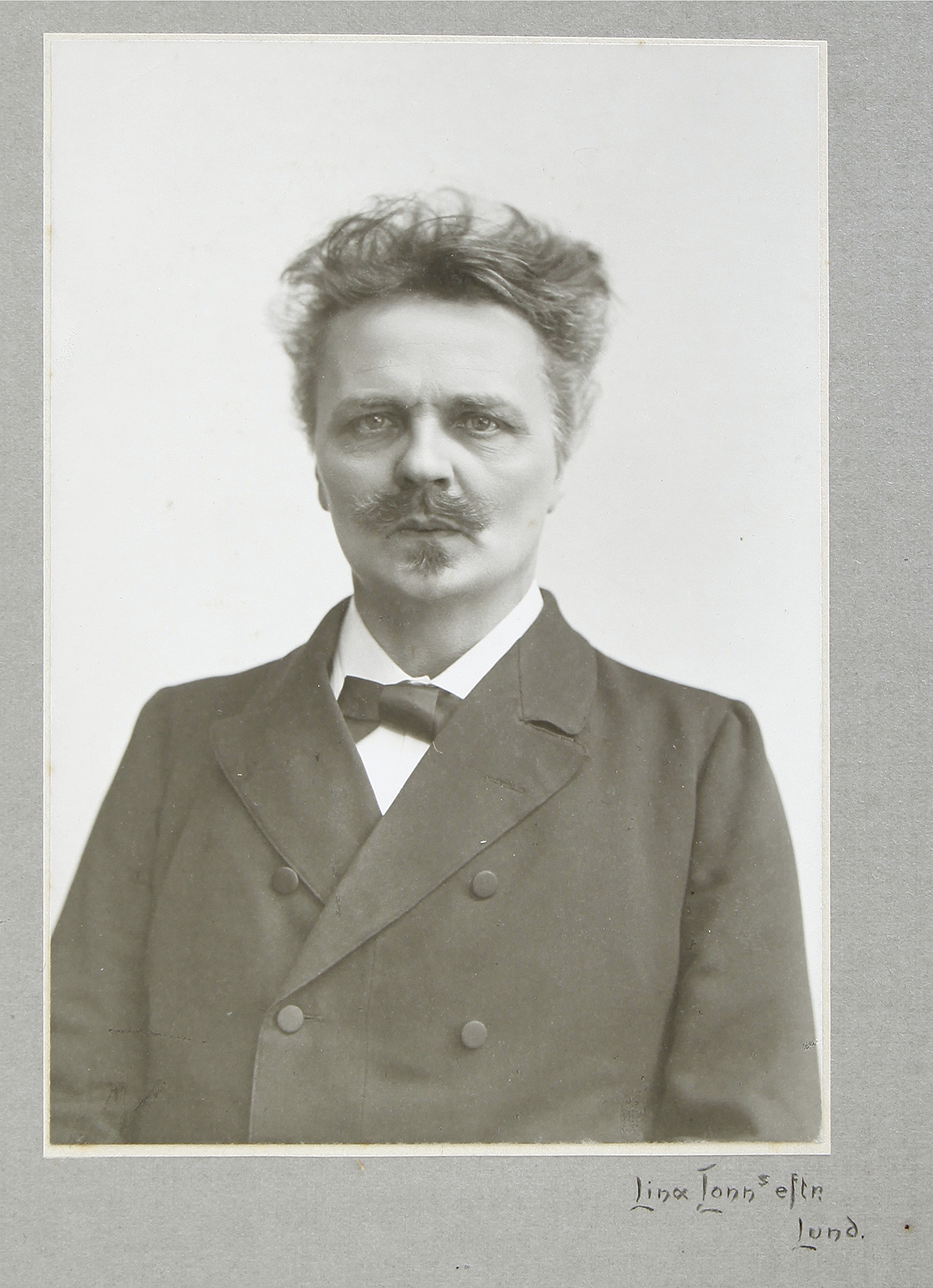 A PHOTOGRAPHIC PORTRAIT OF AUGUST STRINDBERG TAKEN IN THE BEGINNING OF ...