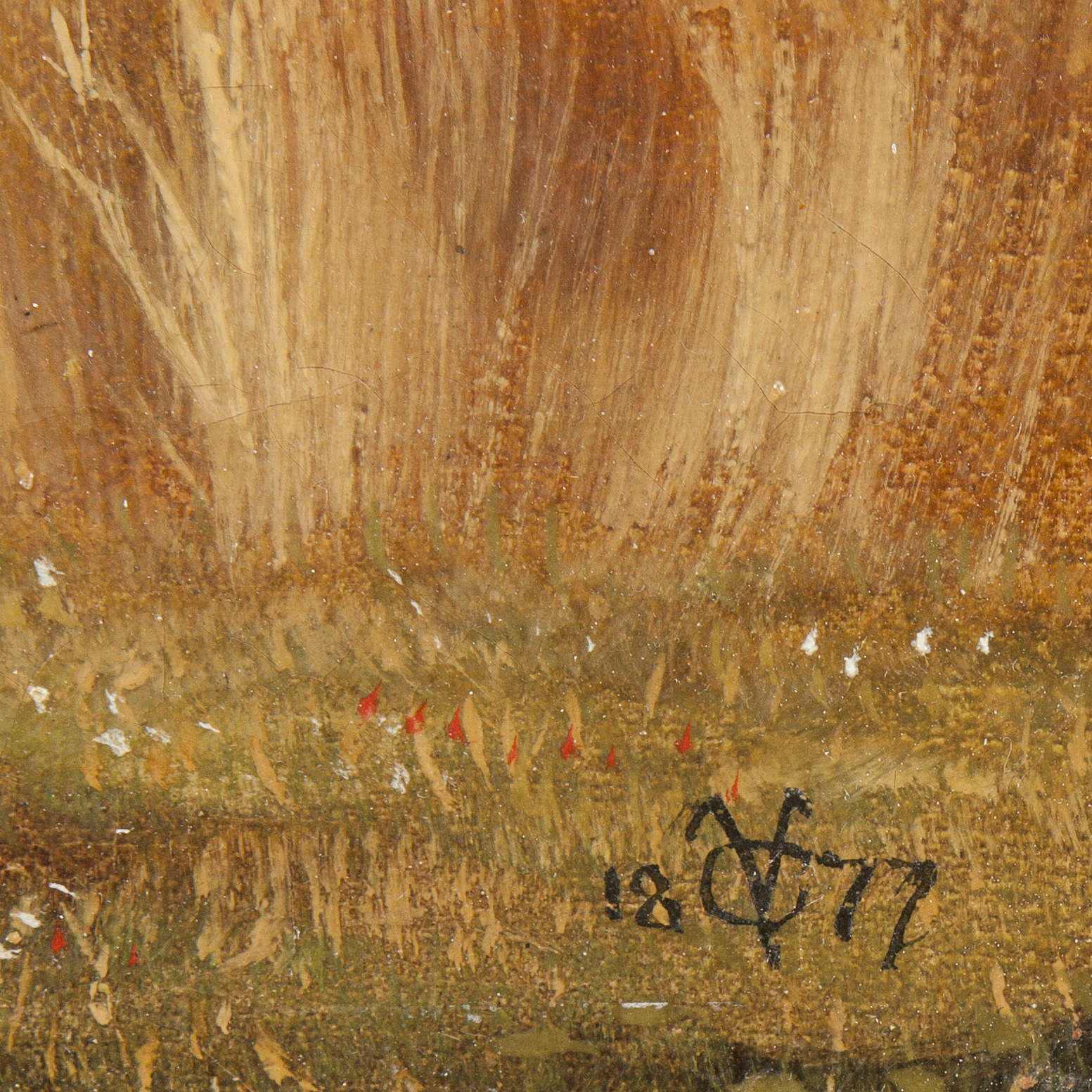 GEORGE VICAT COLE, oil painting on canvas. Signed and dated 1877 ...