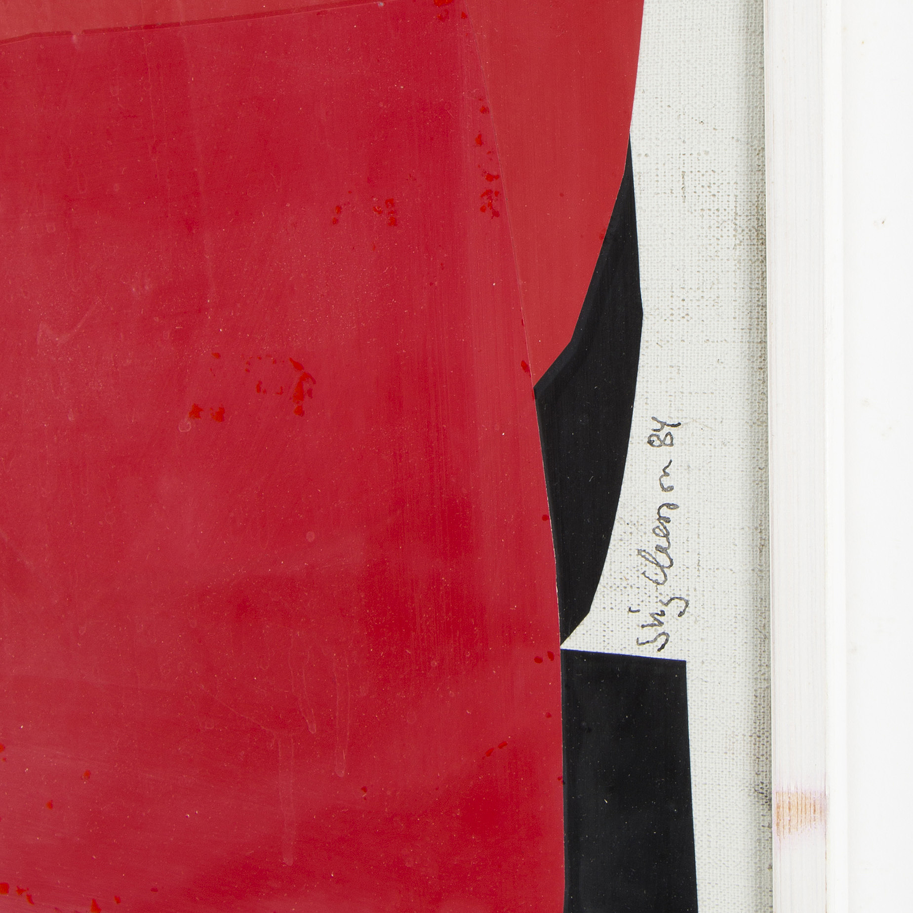 STIG CLAESSON, collage on canvas, signed Stig Claesson and dated -84 ...