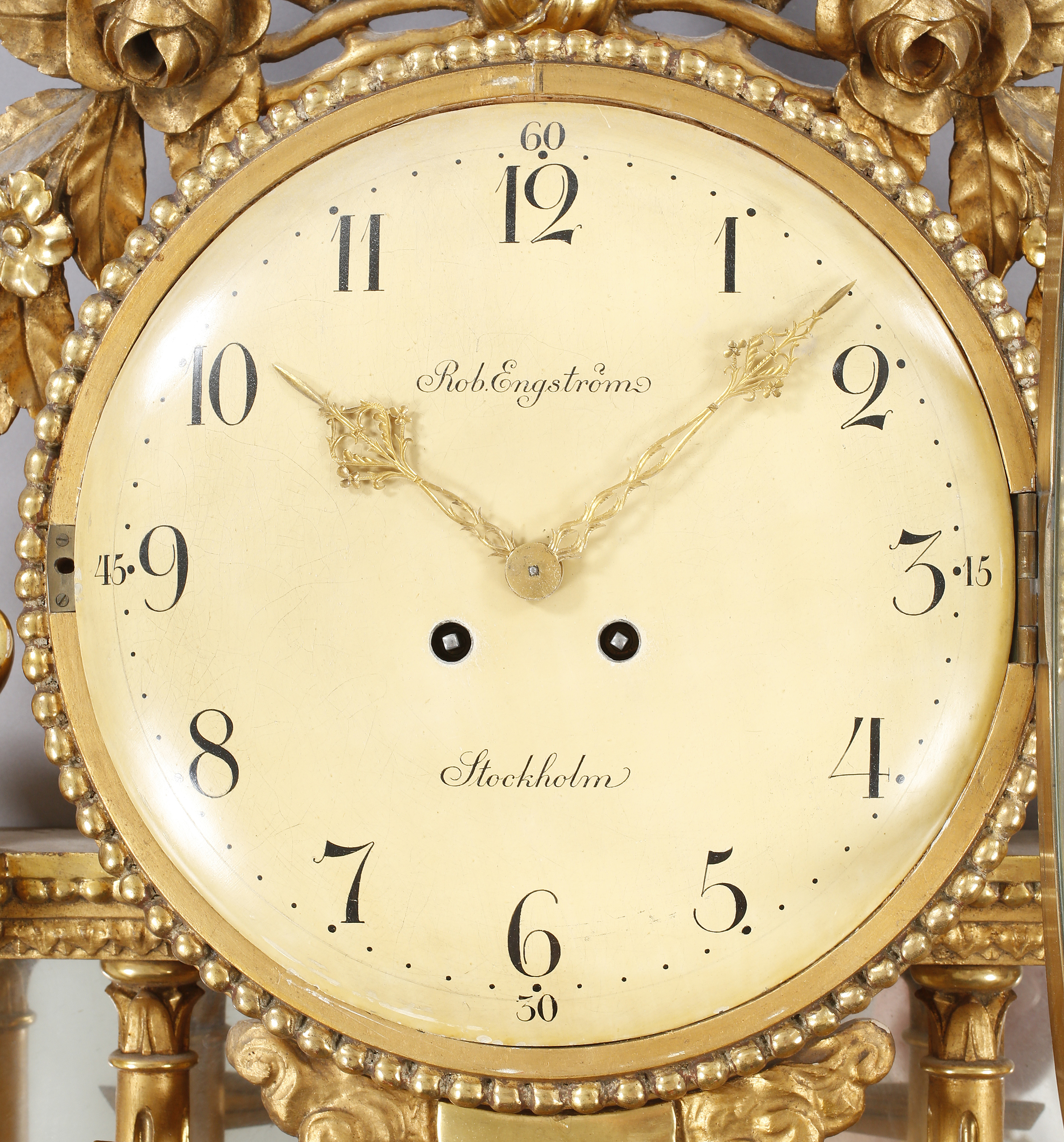 A wall clock, Robert Engström, Stockholm, from the first half of the ...