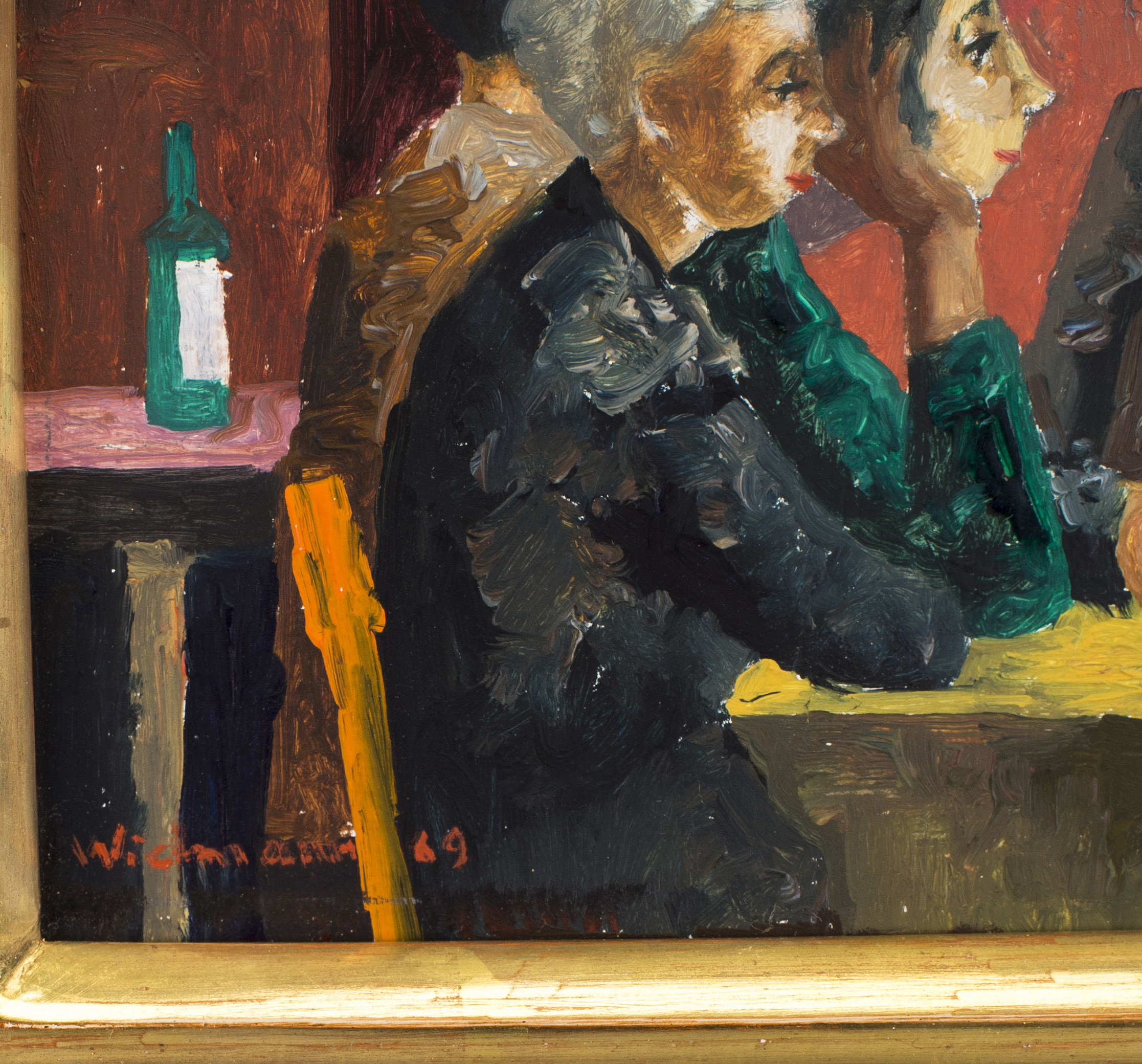 HARRY WICHMANN, oljemålning på pannå. Signerad och daterad 69. - Bukowskis