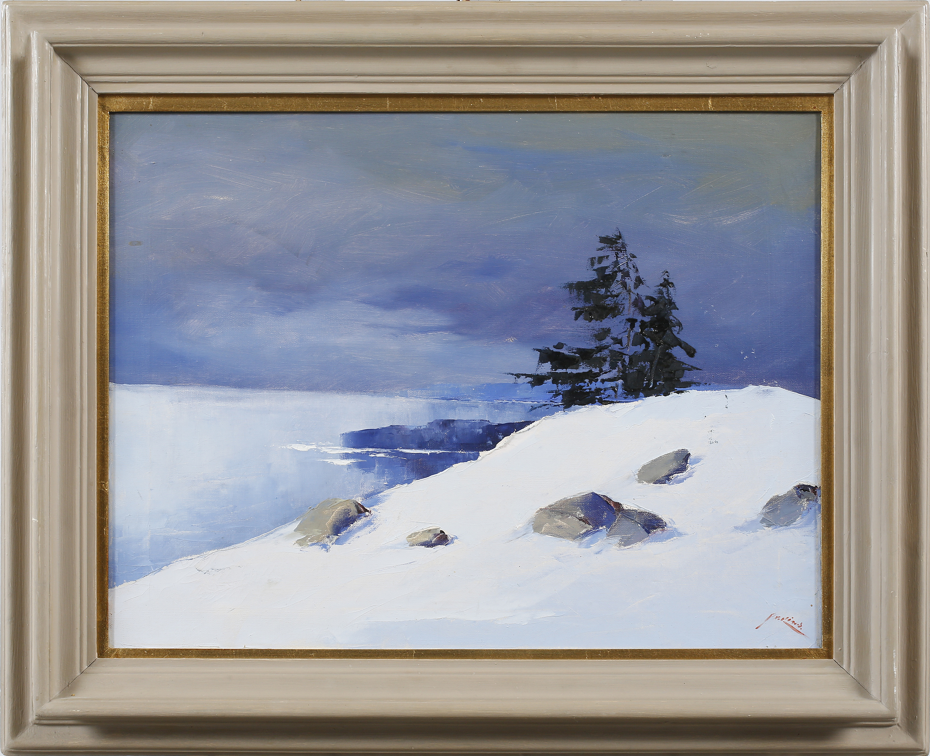 AXEL LIND, oil on canvas, signed. - Bukowskis
