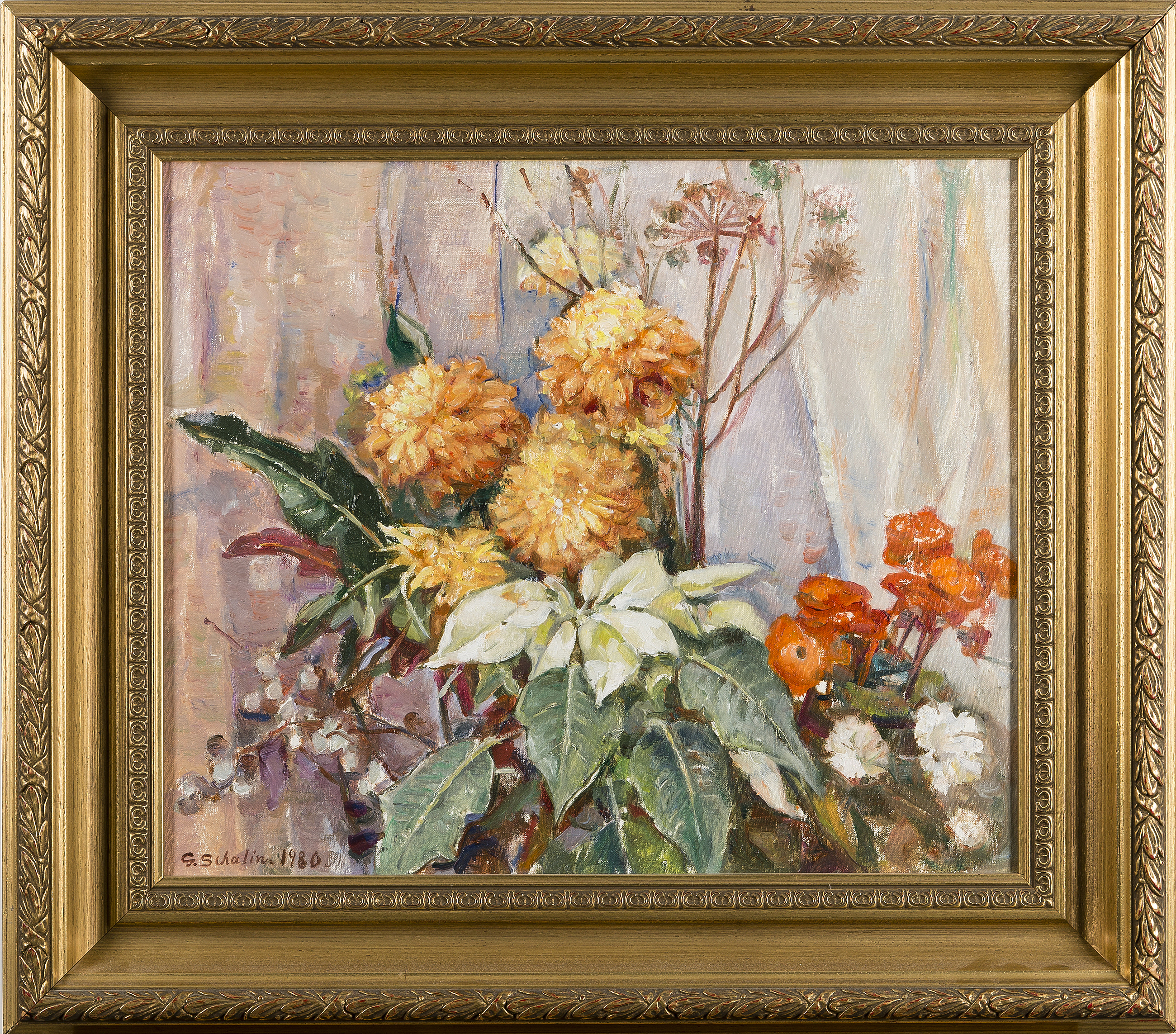 GRETA SCHALIN, oil on canvas, signed and dated 1980. - Bukowskis