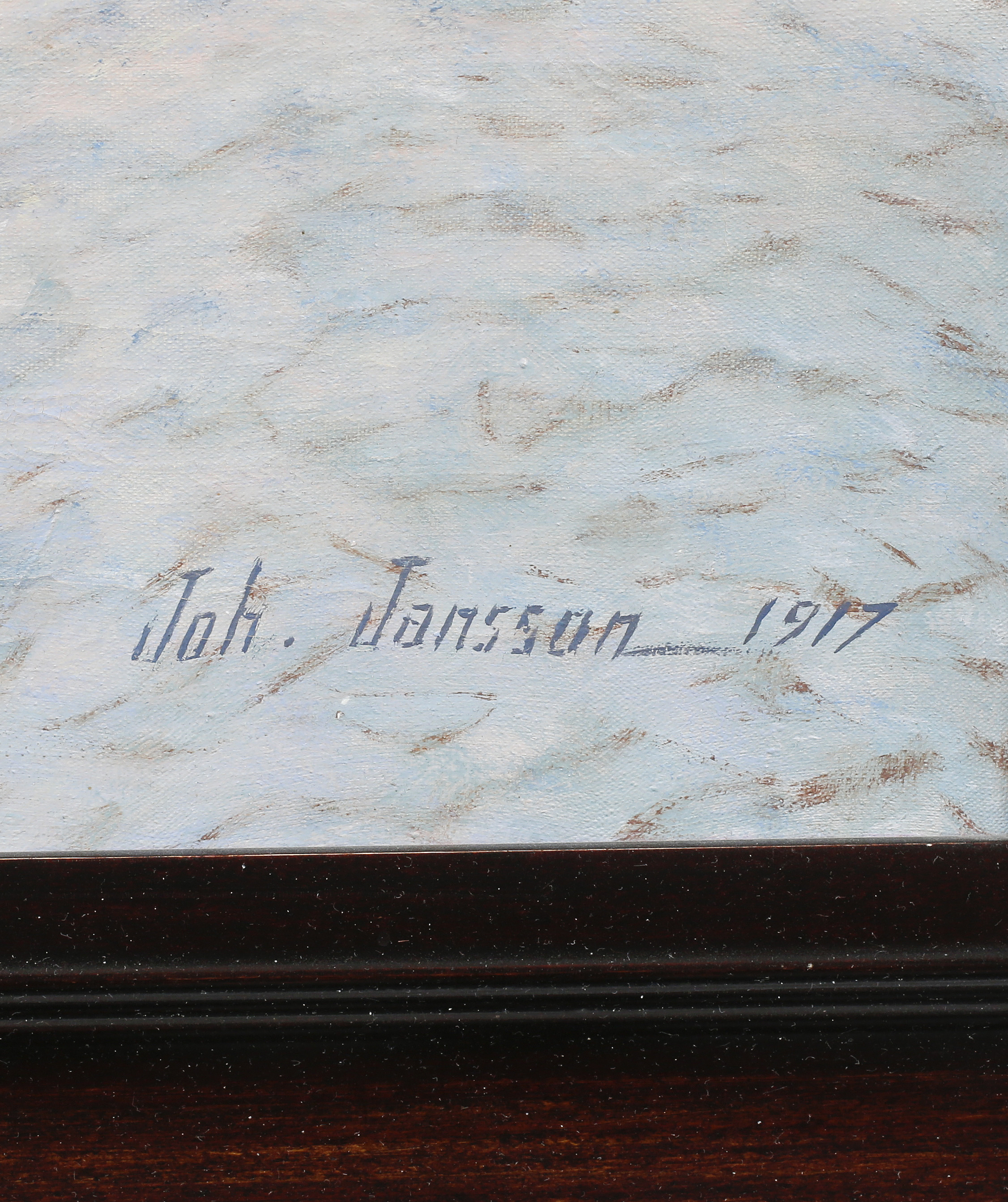 JOHAN JANSSON, oil on canvas, signed and dated 1917. - Bukowskis