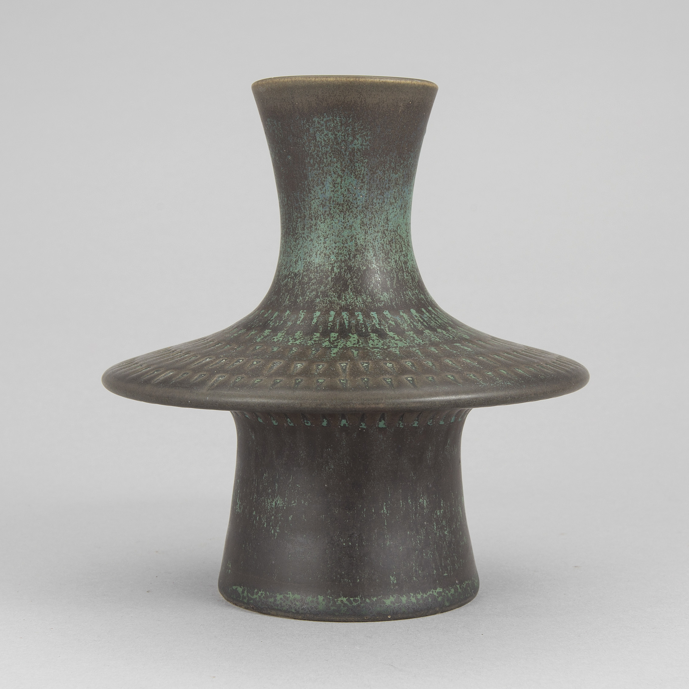A stoneware vase designed by Stig Lindberg, Gustavsbergs studio, 1962 ...