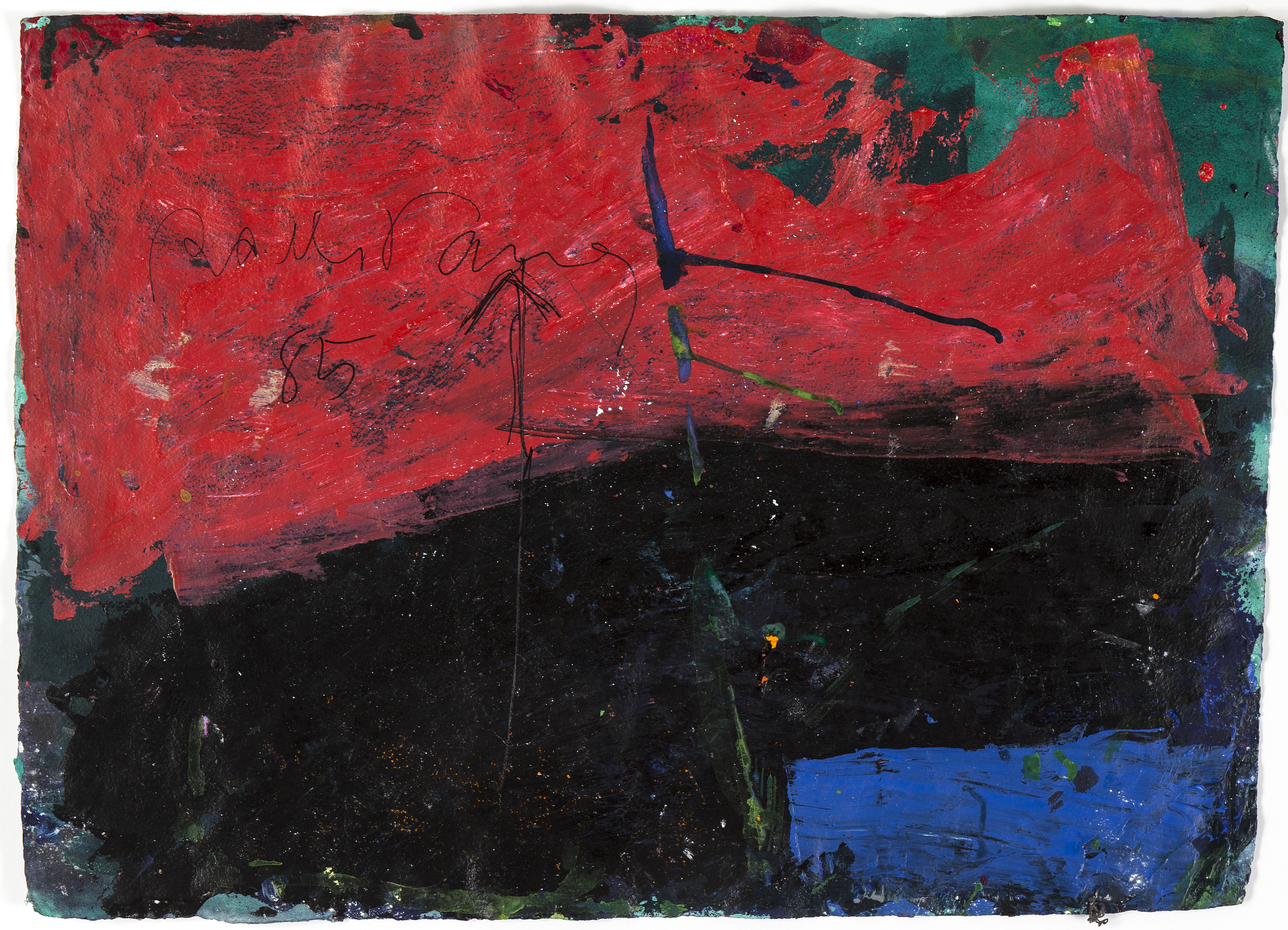 RAILI TANG, untitled, acrylic and oil on paper, signed and dated - 85 ...