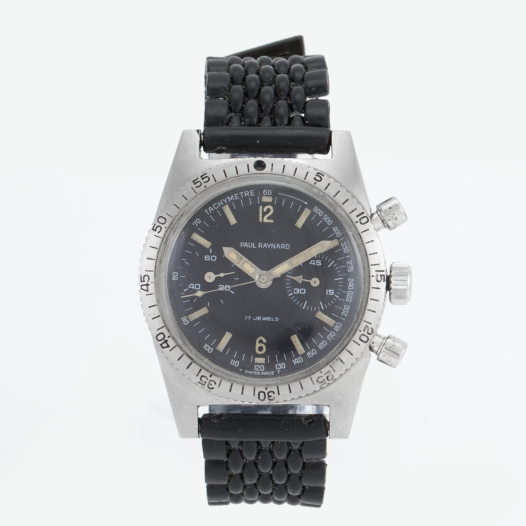 PAUL RAYNARD, "Tachymetre", chronograph, wristwatch, 37 mm, - Bukowskis