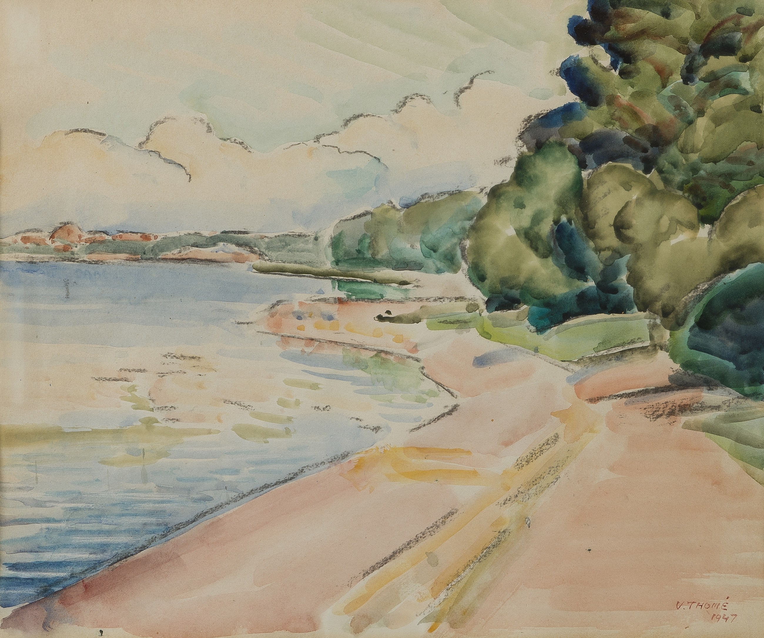 VERNER THOMÉ, akvarell, signerad och daterad 1947. - Bukowskis