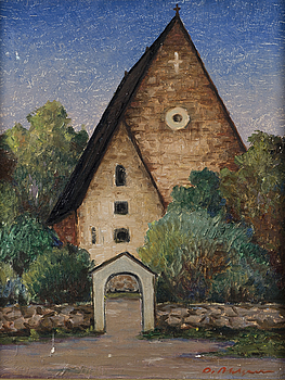 OLAVI AHLGREN, öljy kankaalle, signeerattu. - Bukowskis