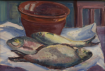 ARVO MAKKONEN, oil on board, signed och dated -45. - Bukowskis