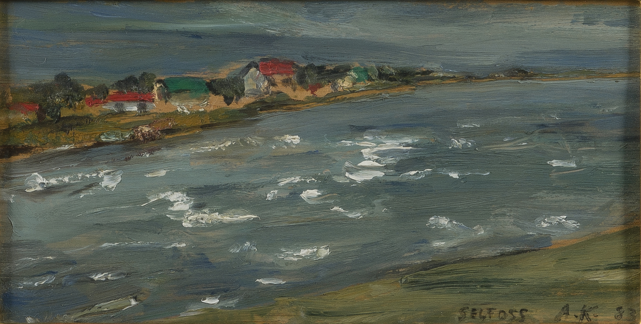 AIMO KANERVA, oil on panel, signed, marked Selfoss and dated -83 ...