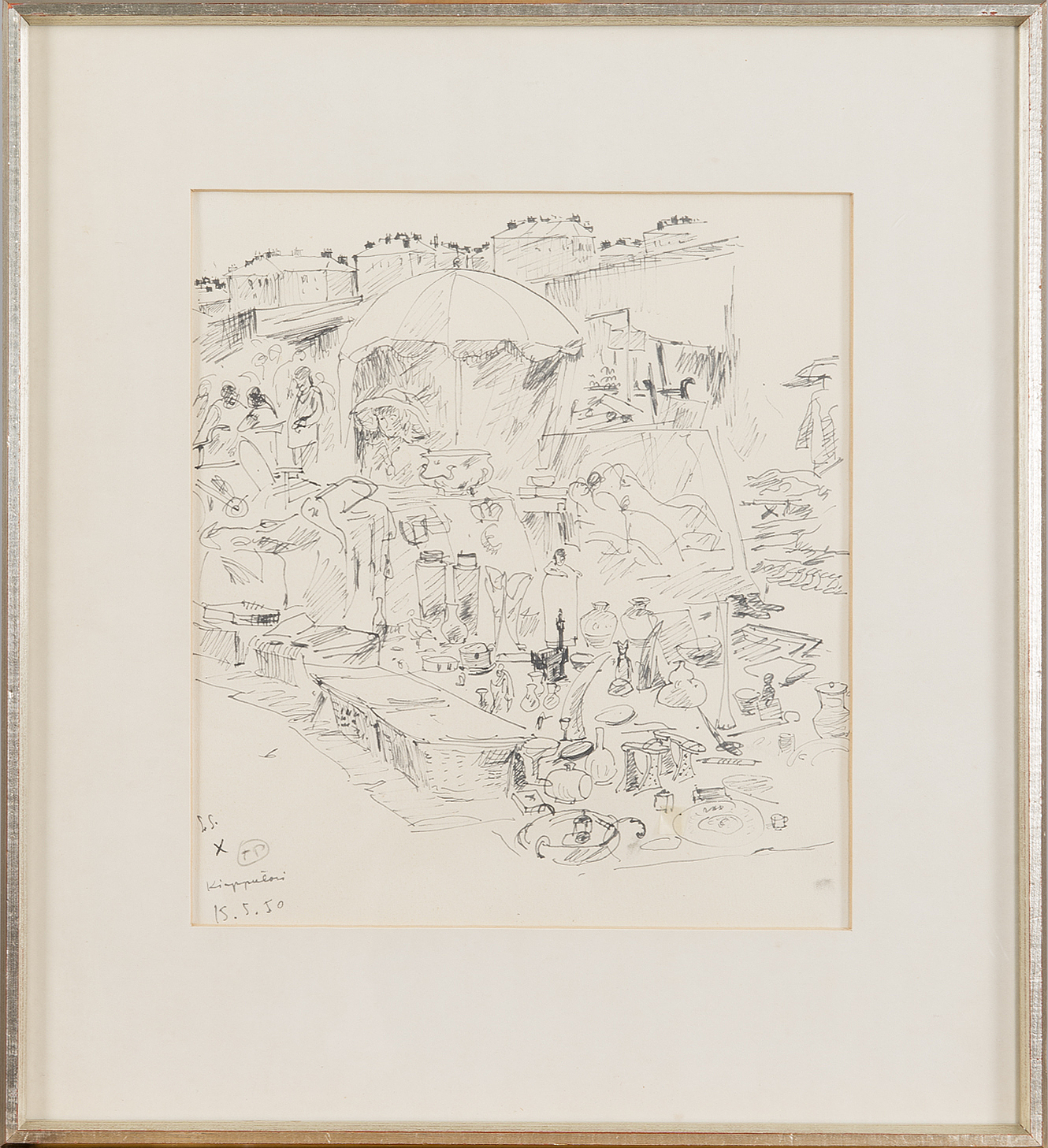 TUULIKKI PIETILÄ, drawings, 4 pcs, signed and dated 15.5. 1950. - Bukowskis