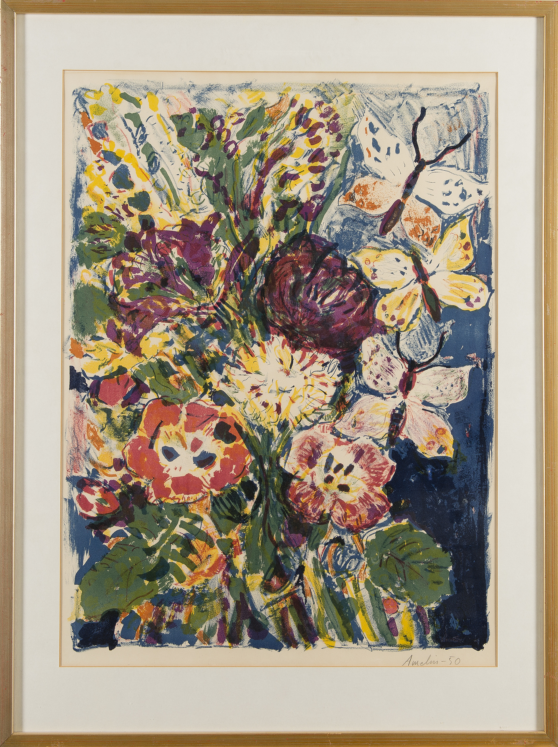 ALBIN AMELIN, litografi, signerad och daterad -50. - Bukowskis