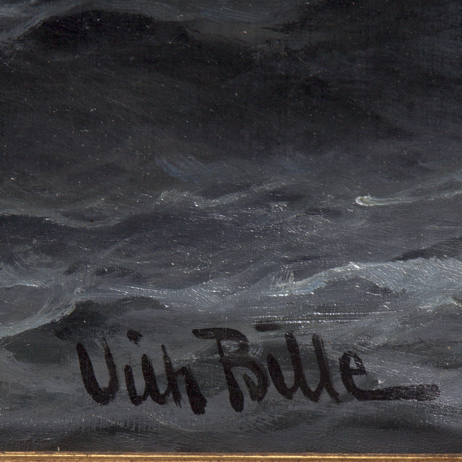 VILHELM VICTOR BILLE, oil painting on canvas. Signed. - Bukowskis