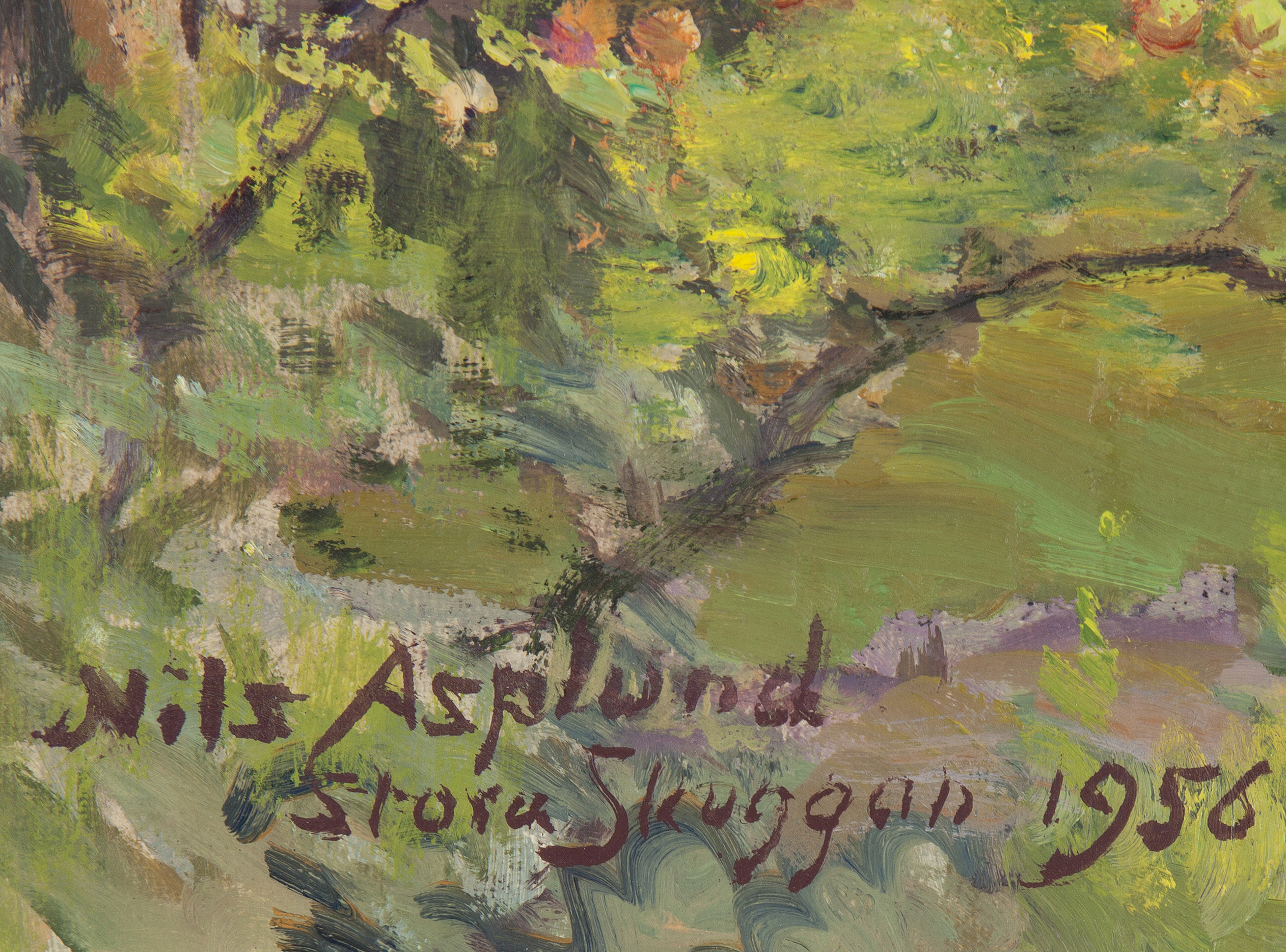 NILS ASPLUND, oil on canvas, signed and dated 1956. - Bukowskis