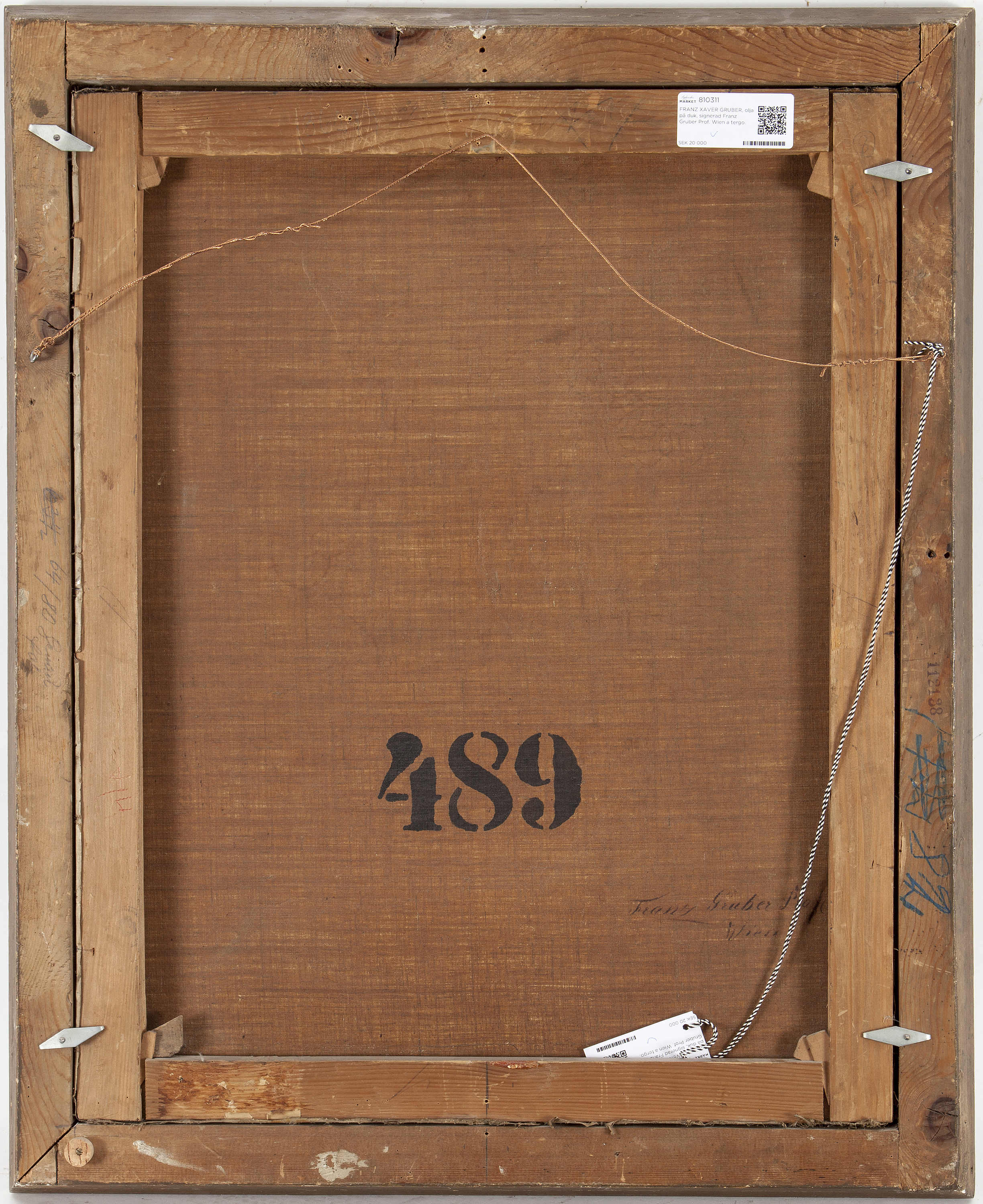 FRANZ XAVER GRUBER, oil on canvas, signed Franz Gruber Prof. Wien on ...