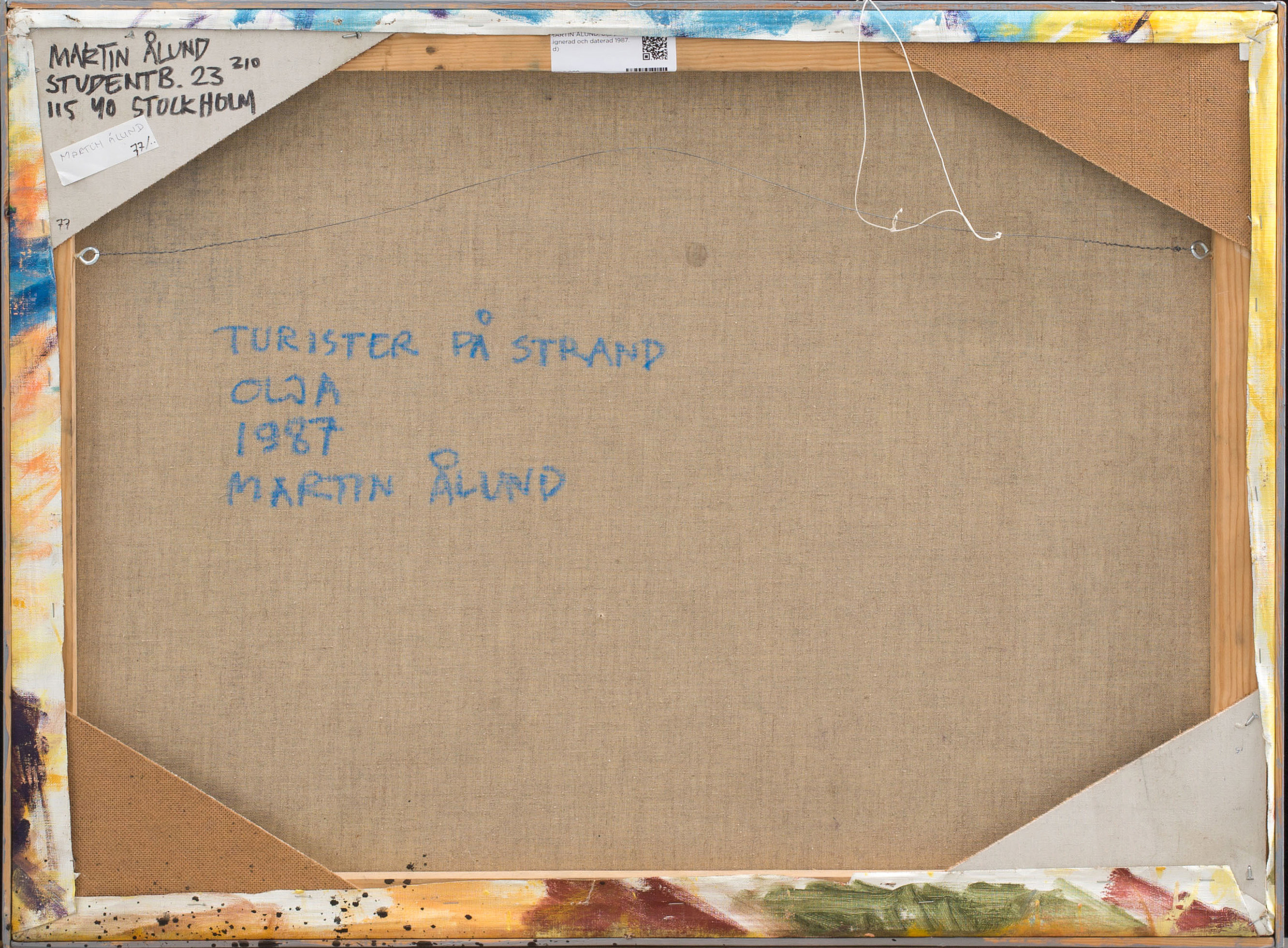 MARTIN ÅLUND, oil on canvas, signed and dated 1987. - Bukowskis