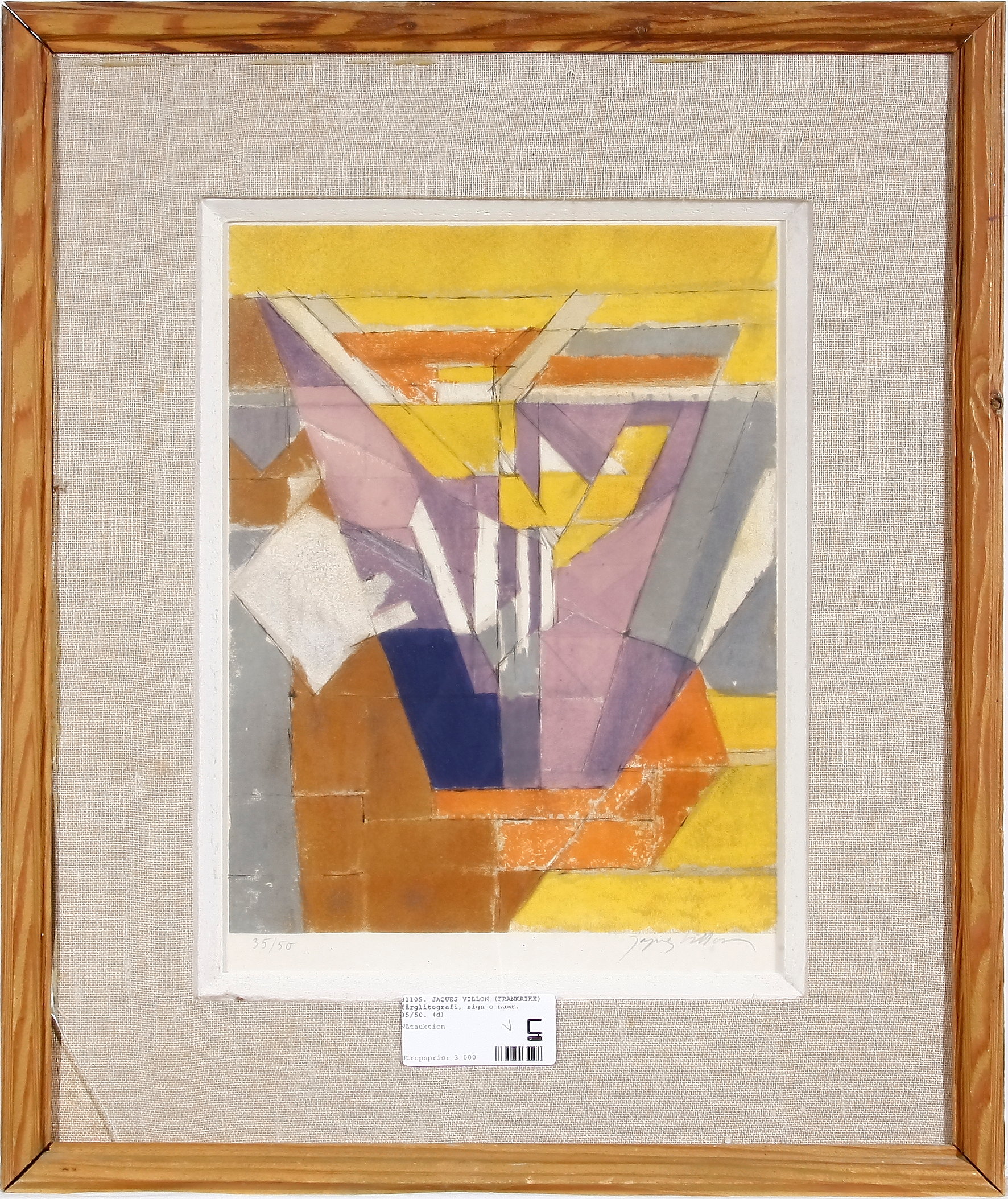 JAQUES VILLON, färglitografi, sign o numr 35/50. - Bukowskis