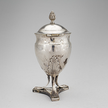 SENAPSBURK I SILVER, empire, troligen av Anders Lundquist i Stockholm ...