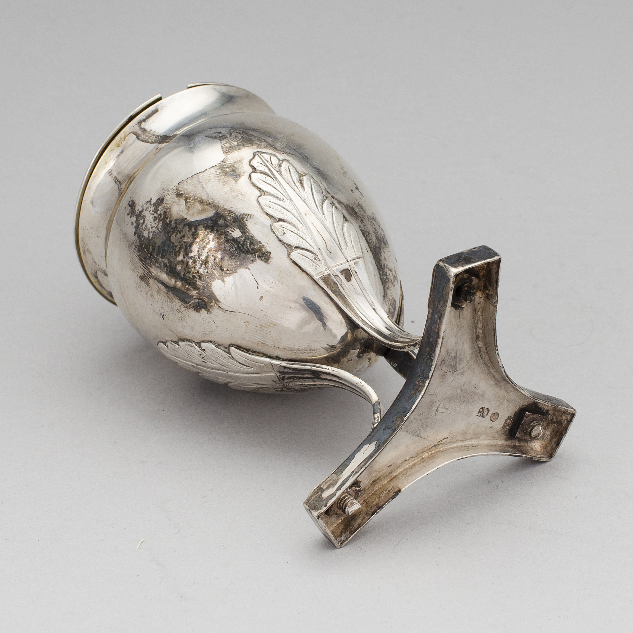 SENAPSBURK I SILVER, empire, troligen av Anders Lundquist i Stockholm ...