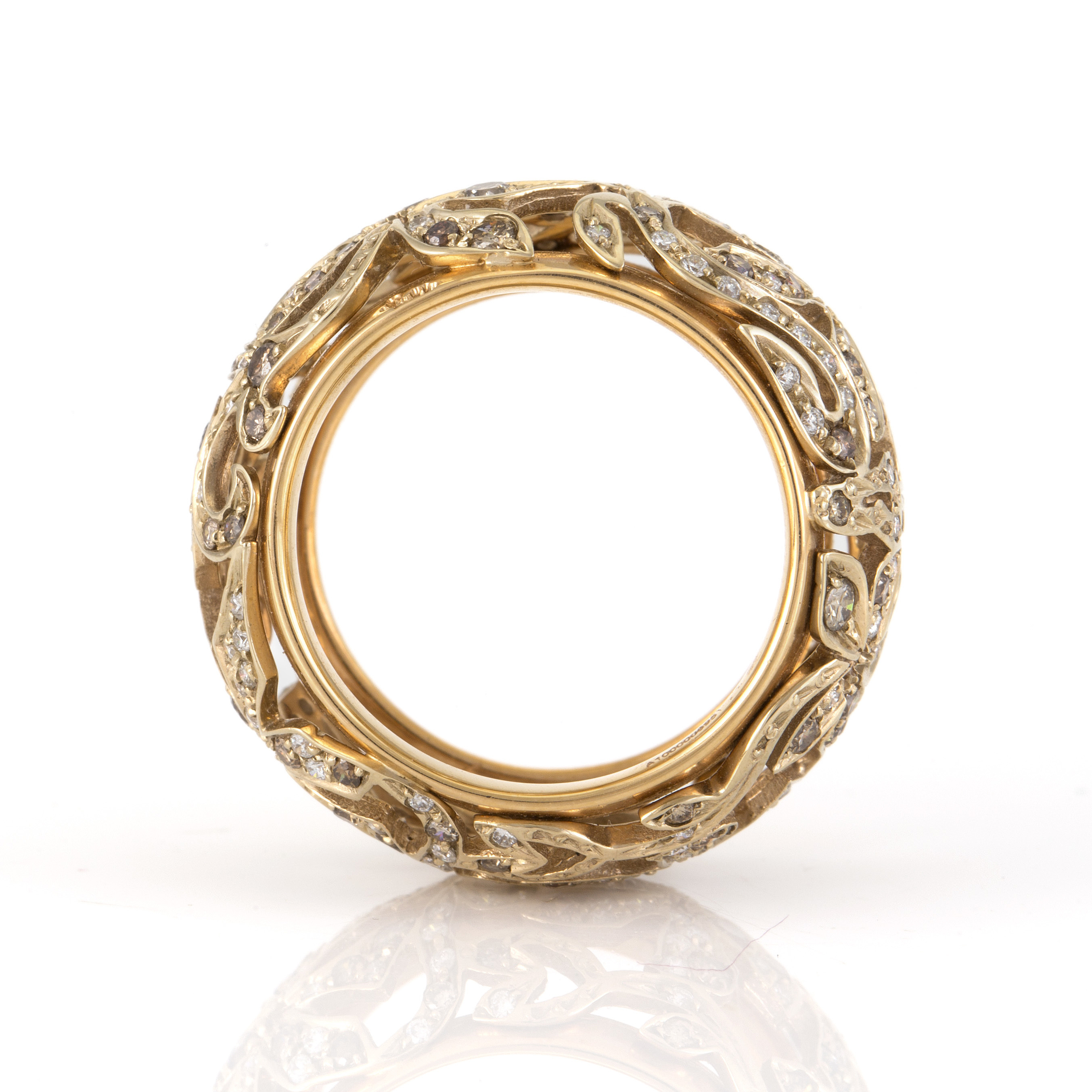 POMELLATO, 'Arabesque' ring med fasettslipade, bruna diamanter. - Bukowskis
