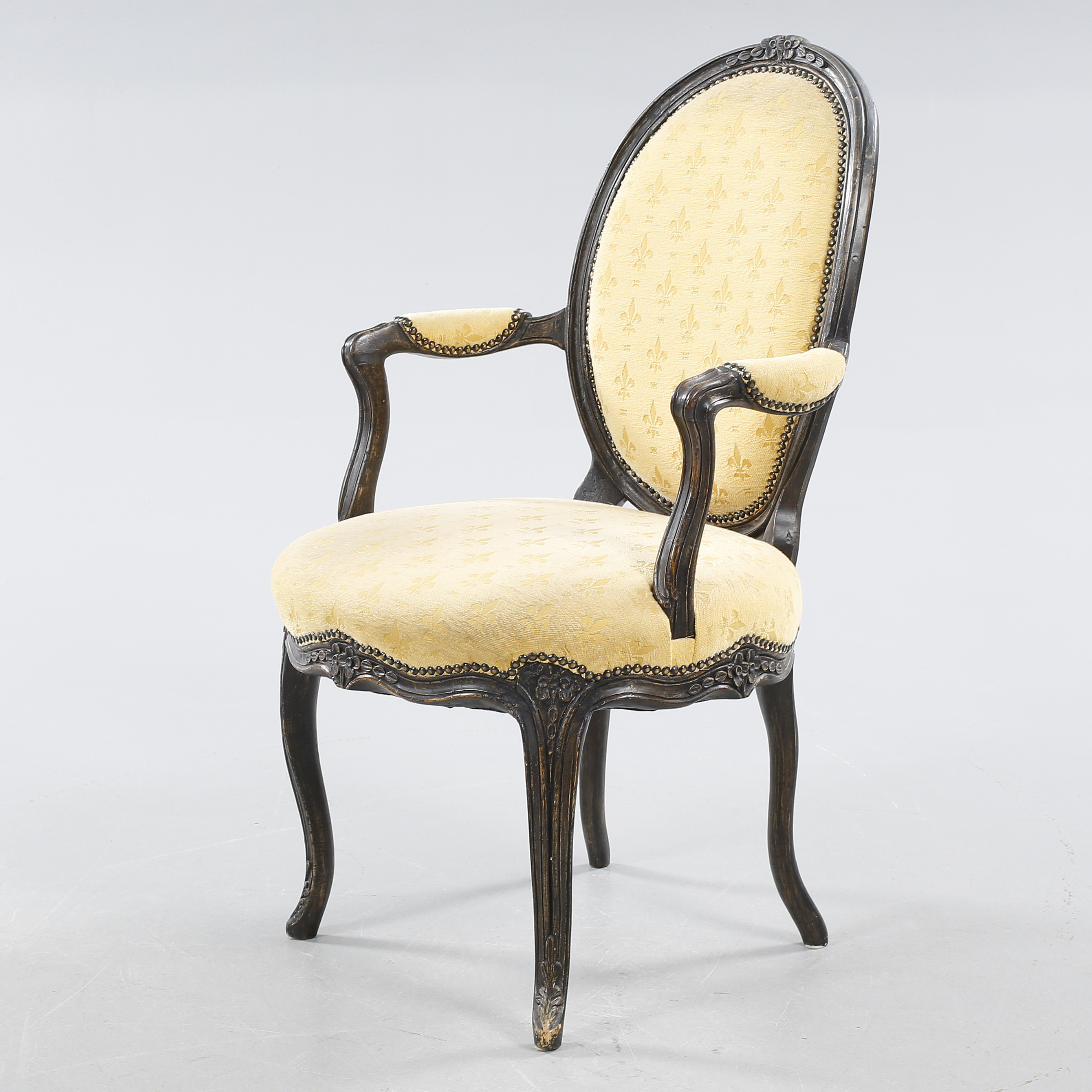 A transition rokoko/gustavian arm chair from the second half of the ...