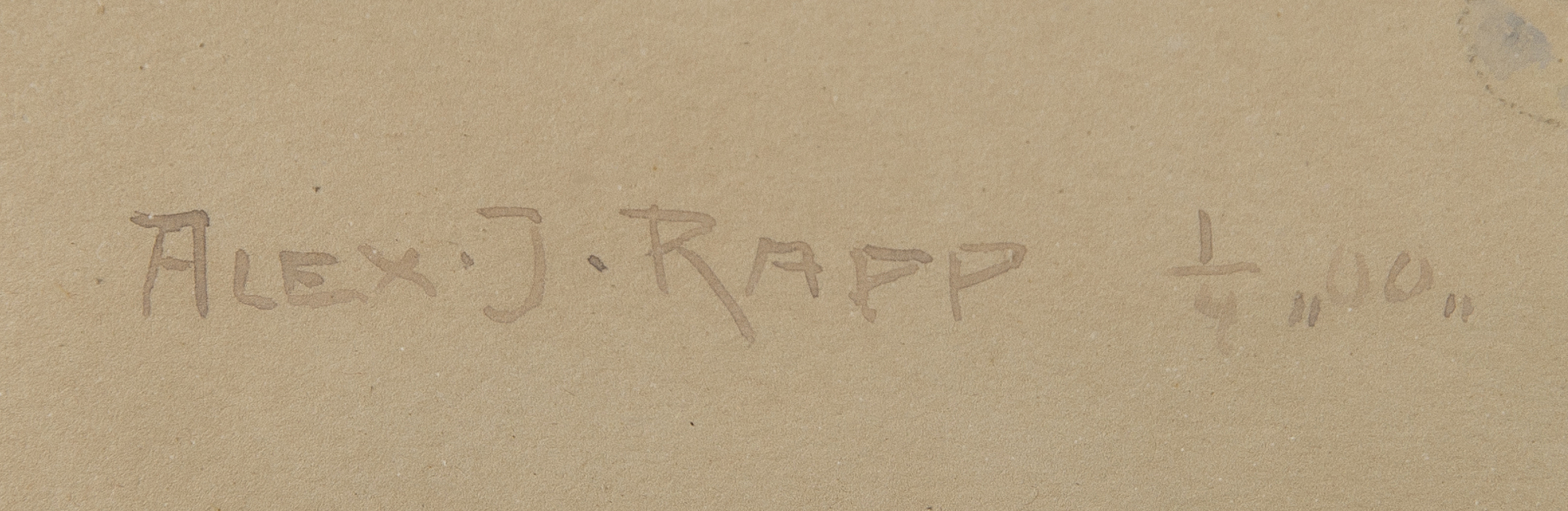 ALEX RAPP, akvarell, signerad och daterad 1.4 -00. - Bukowskis