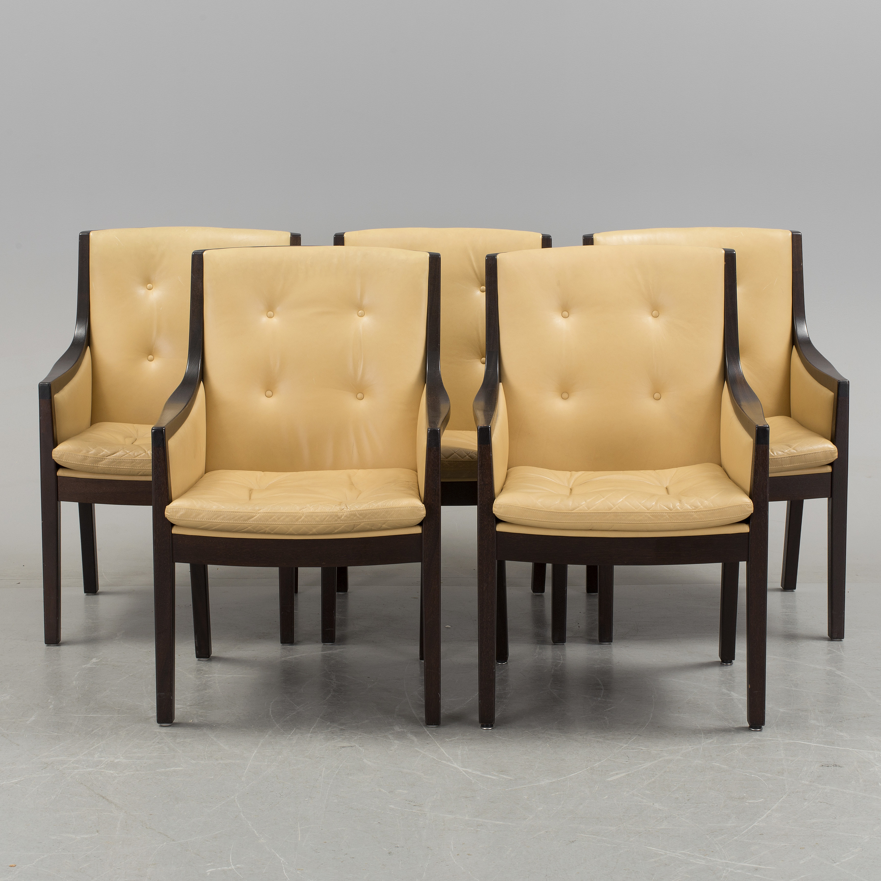 A set of five armchairs by AB Klaessons Möbelfabrik, Fjugesta. - Bukowskis