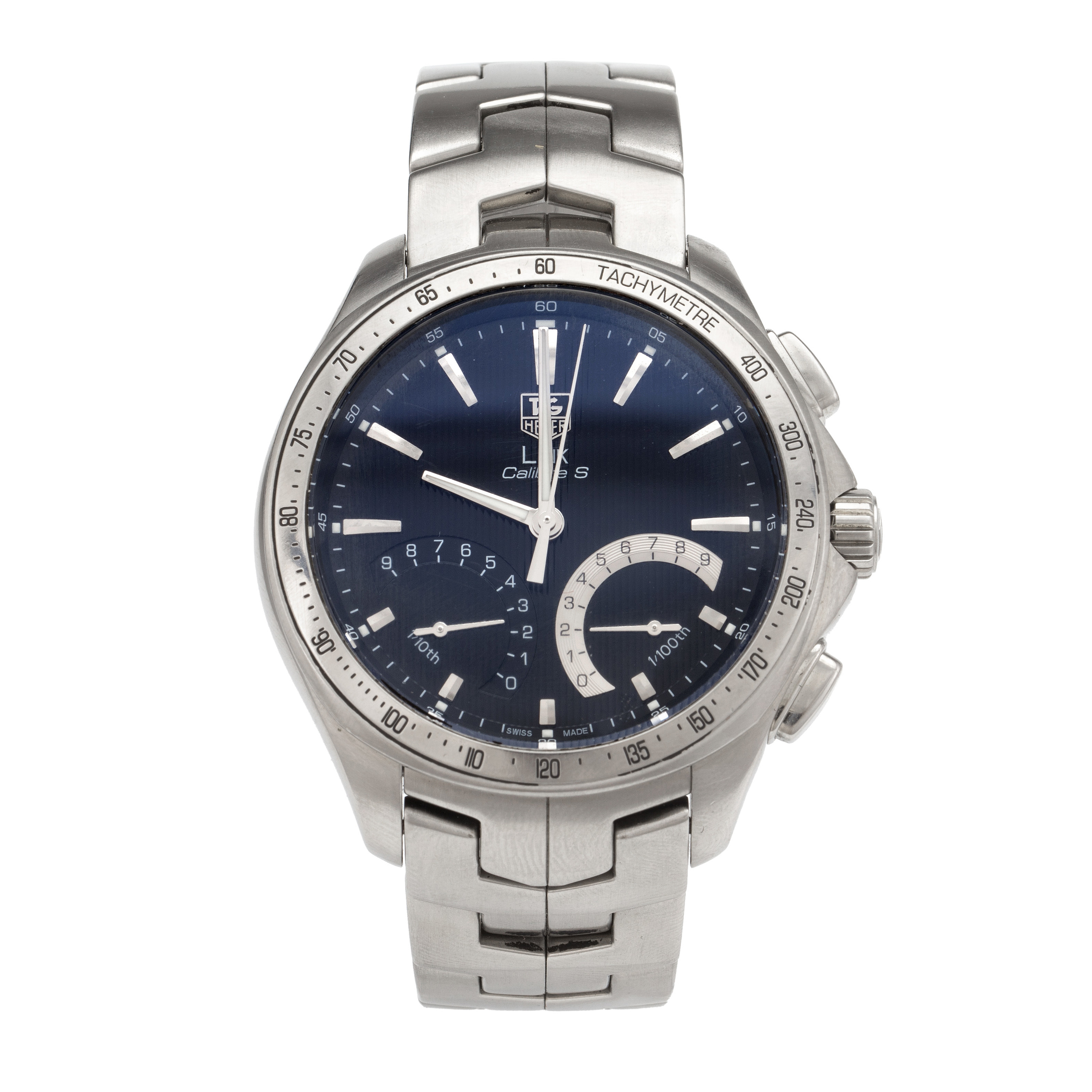 TAG HEUER, Link, Calibre S, chronograph, wristwatch, 42 mm, - Bukowskis