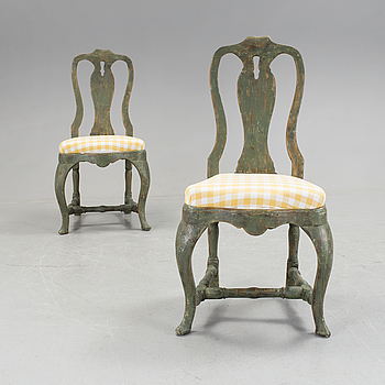 A pair of rococo chairs. - Bukowskis