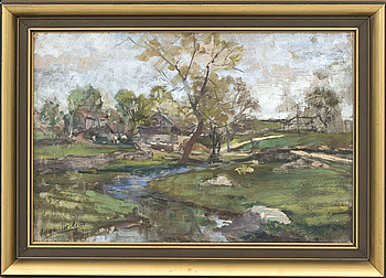 ANNA NORDGREN, olja på duk lagd på pannå, signerad. - Bukowskis