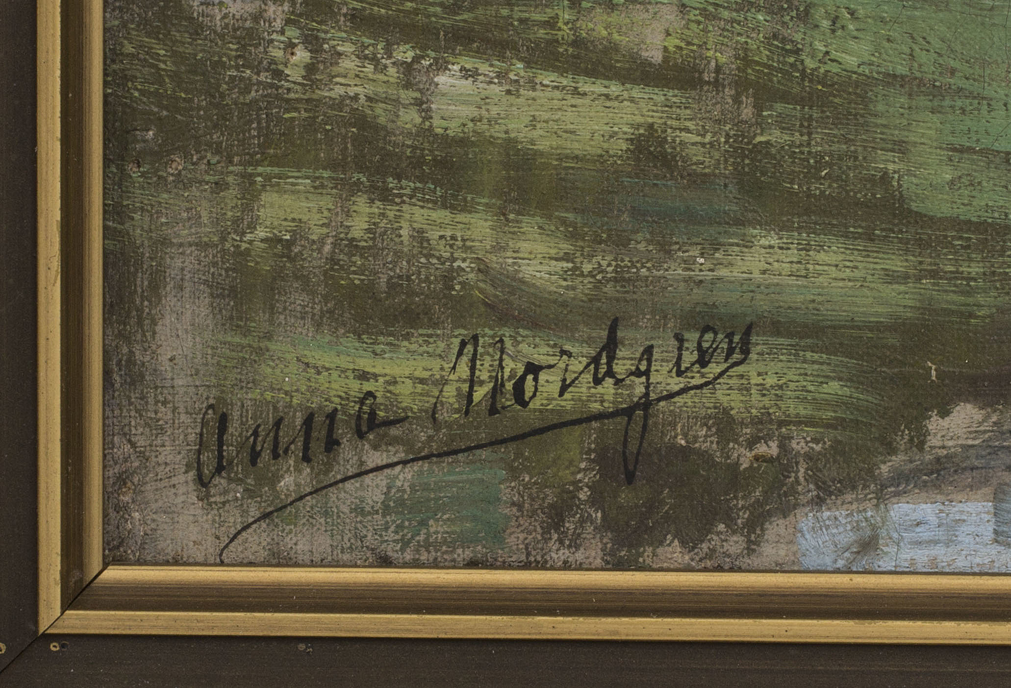 ANNA NORDGREN, olja på duk lagd på pannå, signerad. - Bukowskis