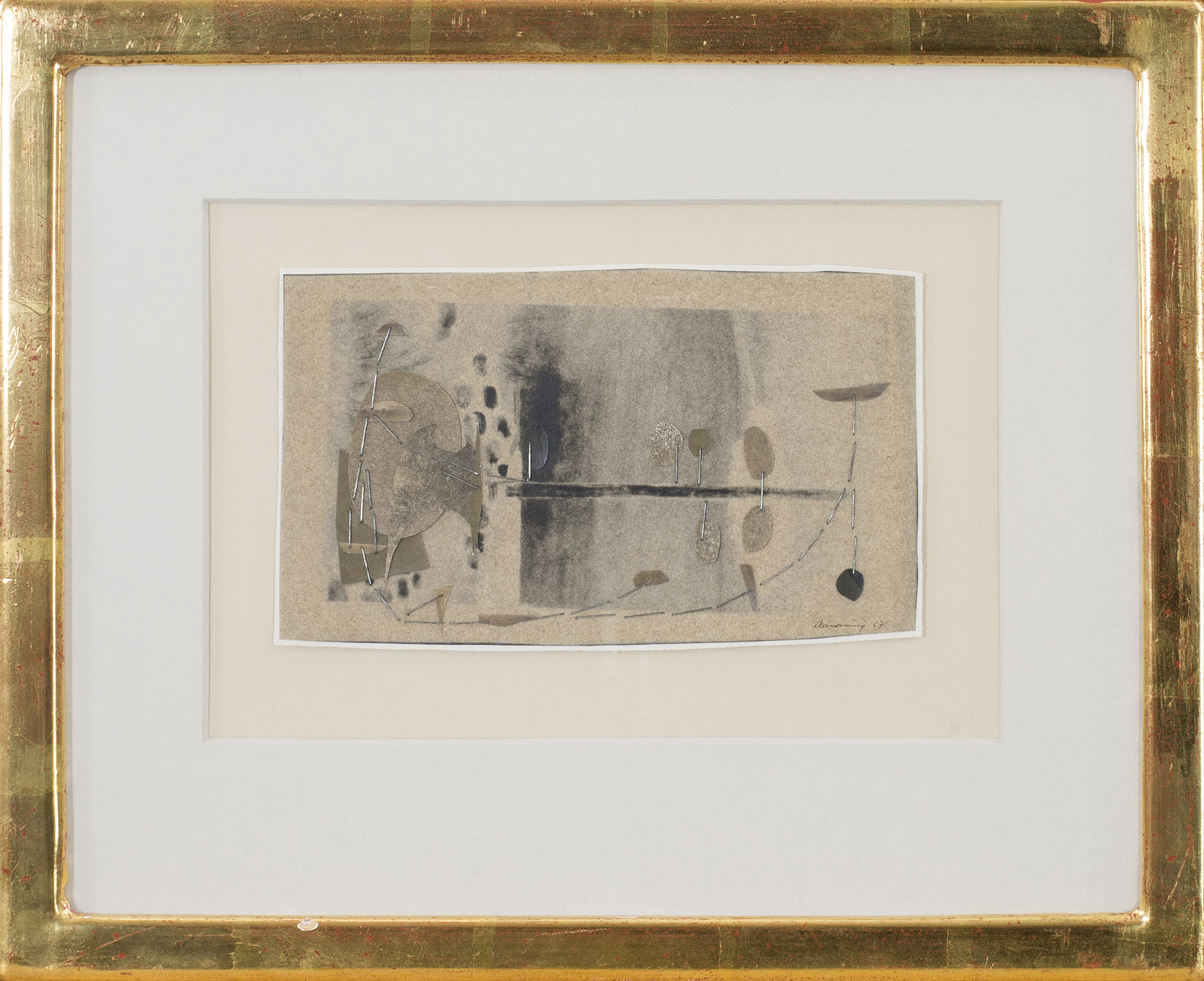 JOE DOWNING, collage, signerad och daterad -57. - Bukowskis