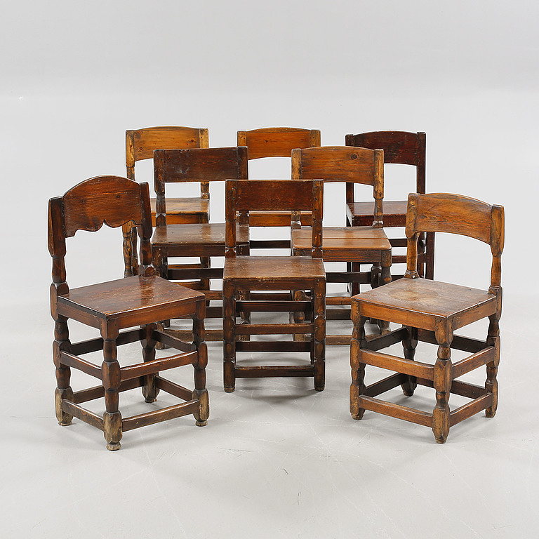 Nine chairs, 19th century. - Bukowskis