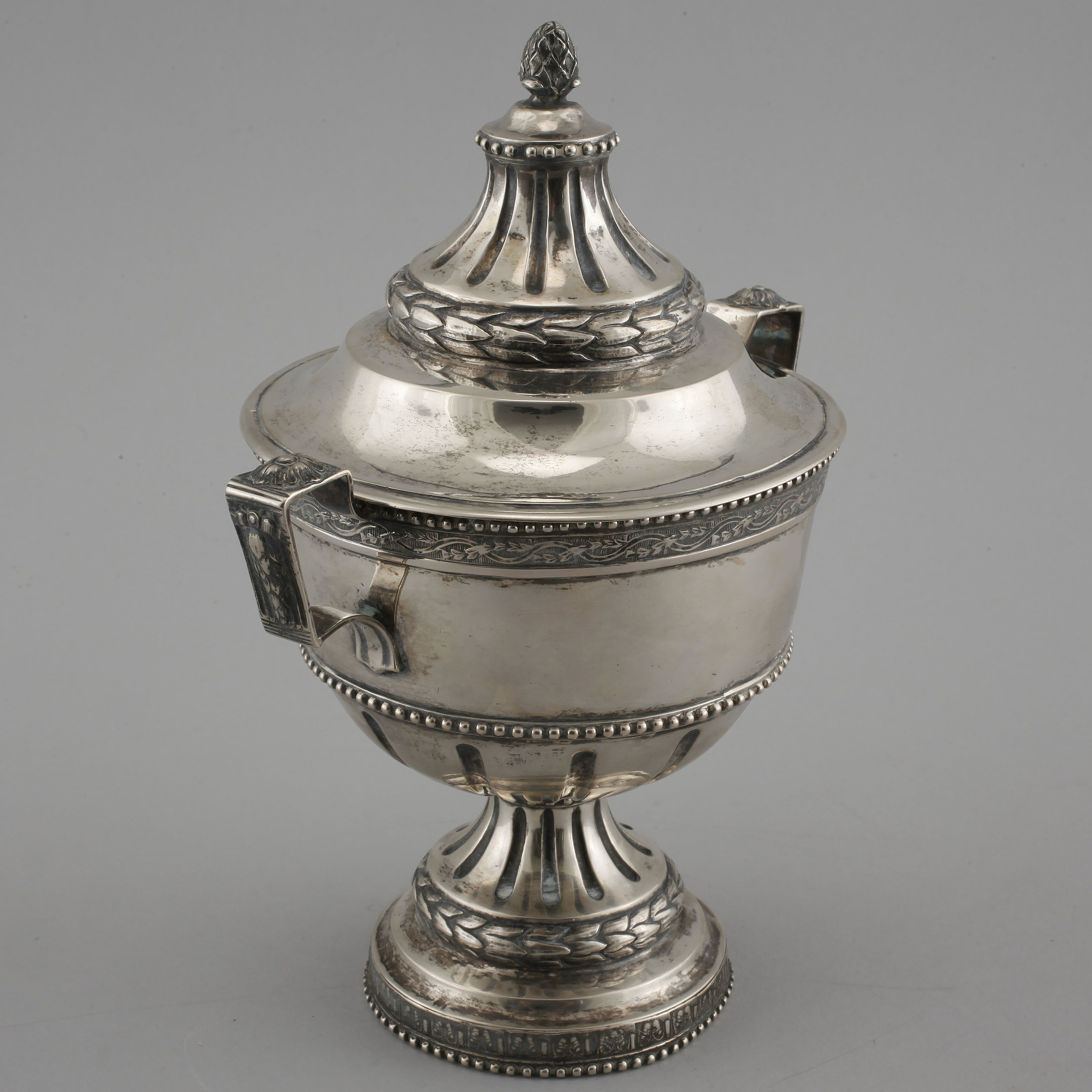 SOCKERSKÅL av silver, Gustaviansk, Johan Fagerberg, Karlskrona 1785 ...