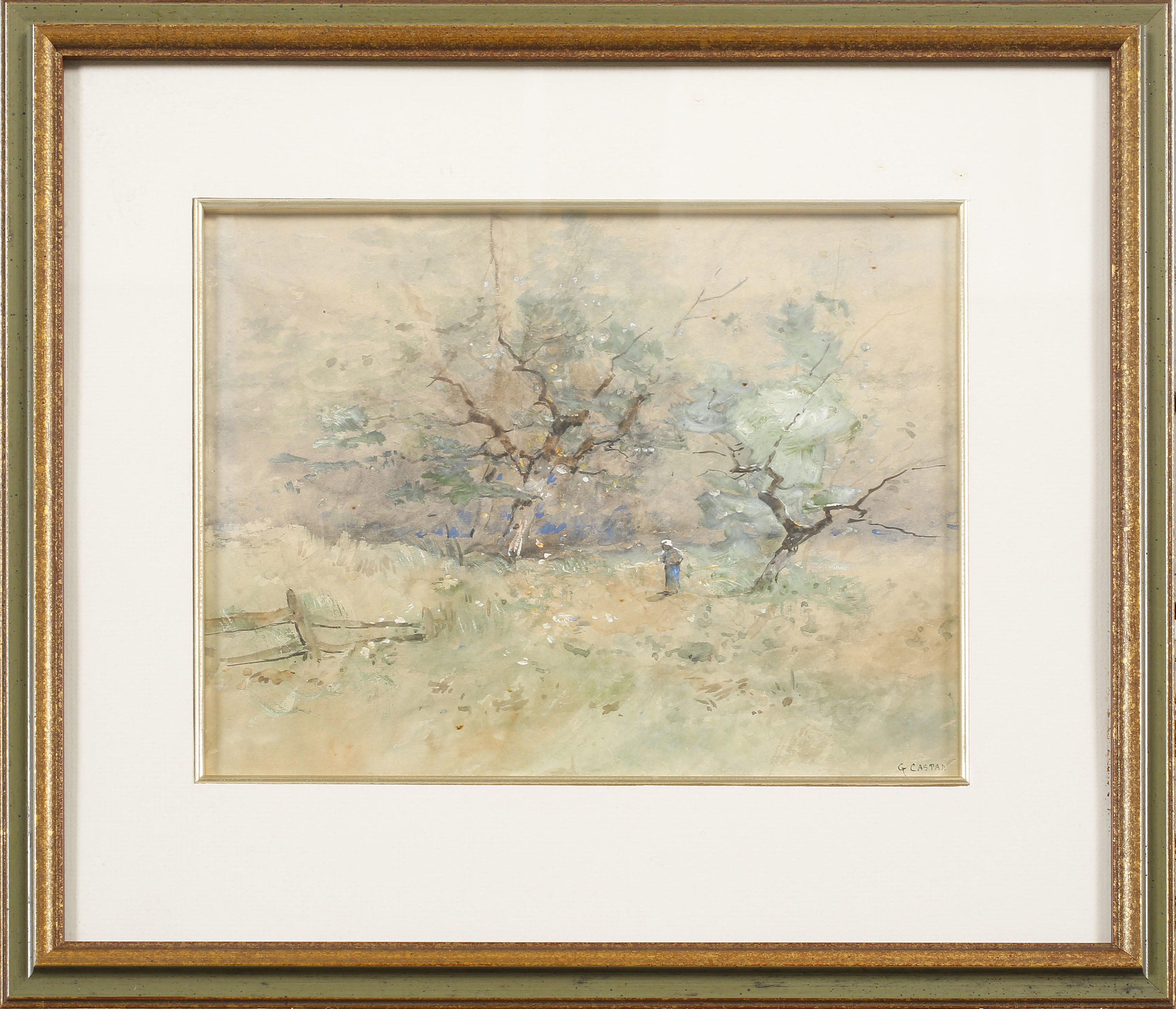 GUSTAVE EUGÈNE CASTAN, mixed media, signed. - Bukowskis