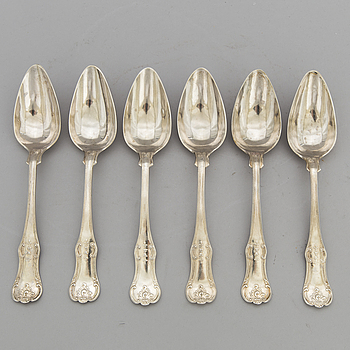 SKEDAR, 6 st, Carl Petter Norlin, Malmö, 1844. Vikt 395 gram. - Bukowskis