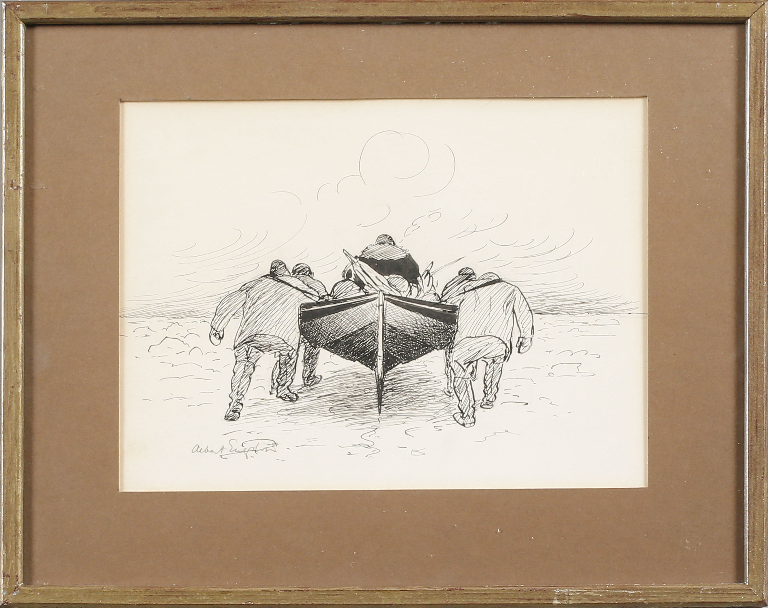 ALBERT ENGSTRÖM, three signed drawings. - Bukowskis