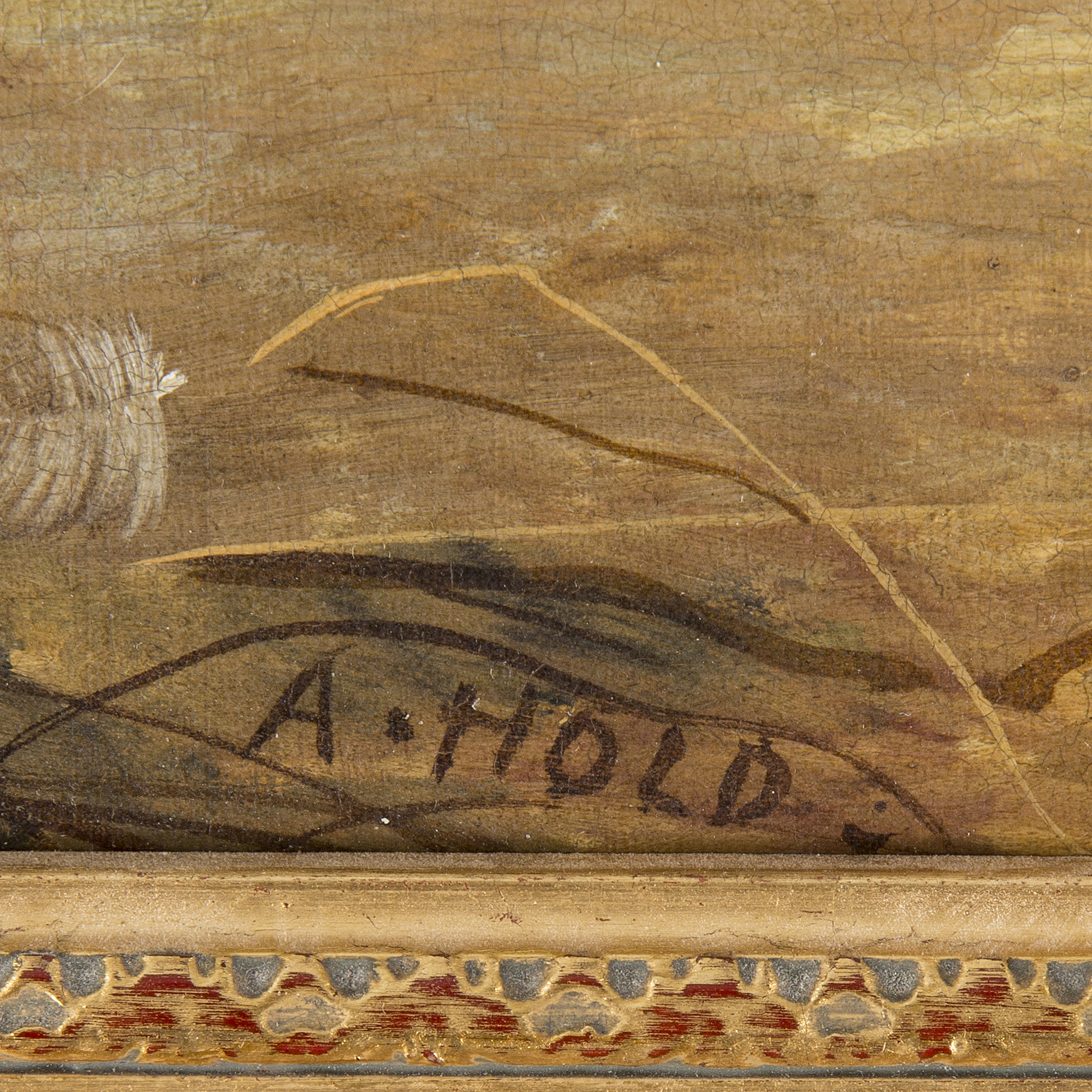 An Abel Hold painting, oil on canvas, signed and dated on the verso ...